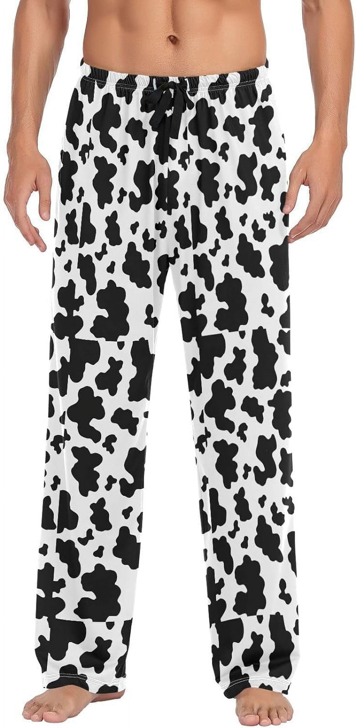 FREEAMG Cow Pajama Pant for Men, Super Soft Lightweight Lounge Pajama ...