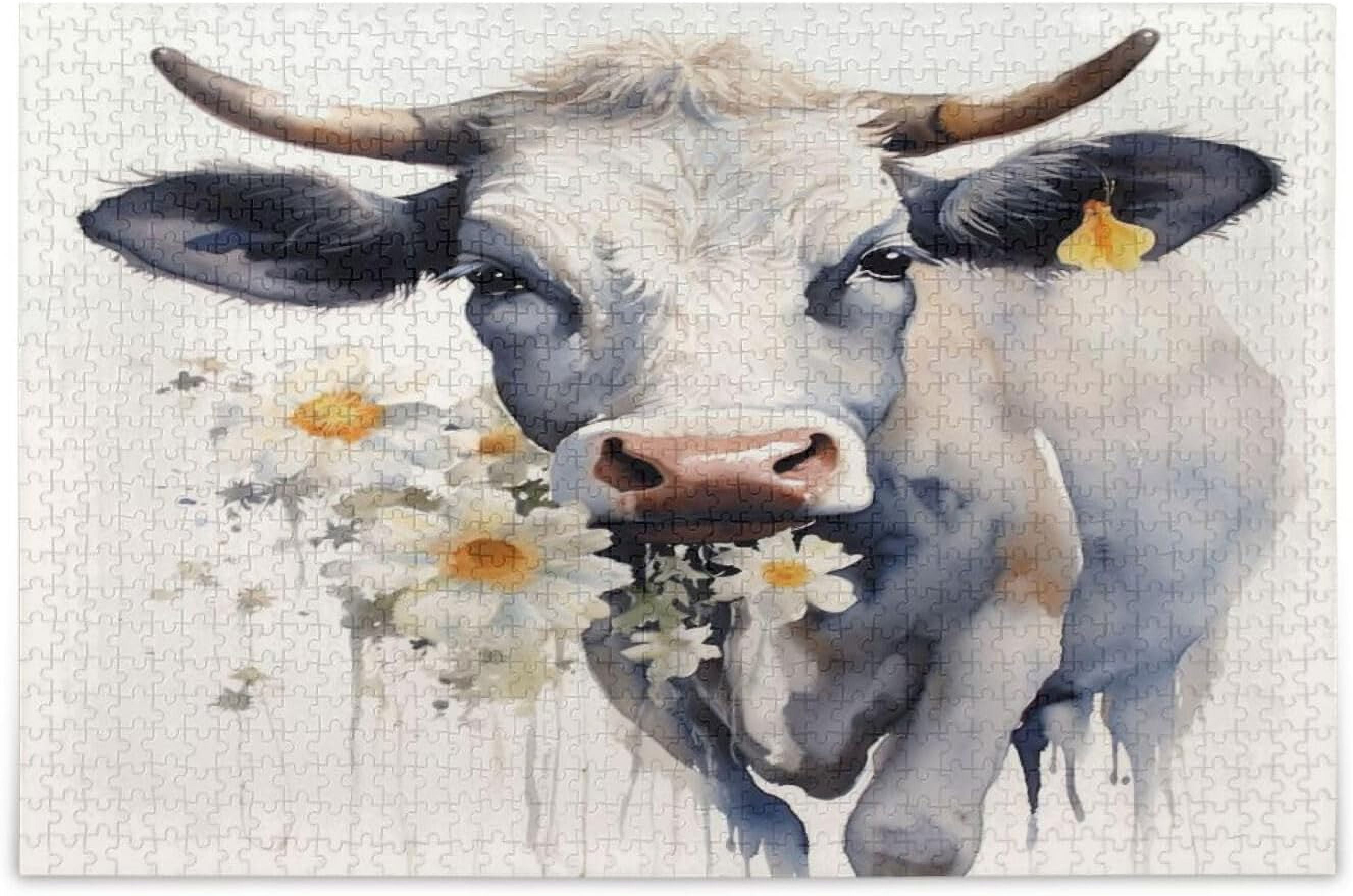 FREEAMG Cows Jigsaw Puzzles for Adults 500 Pieces,Decompression ...