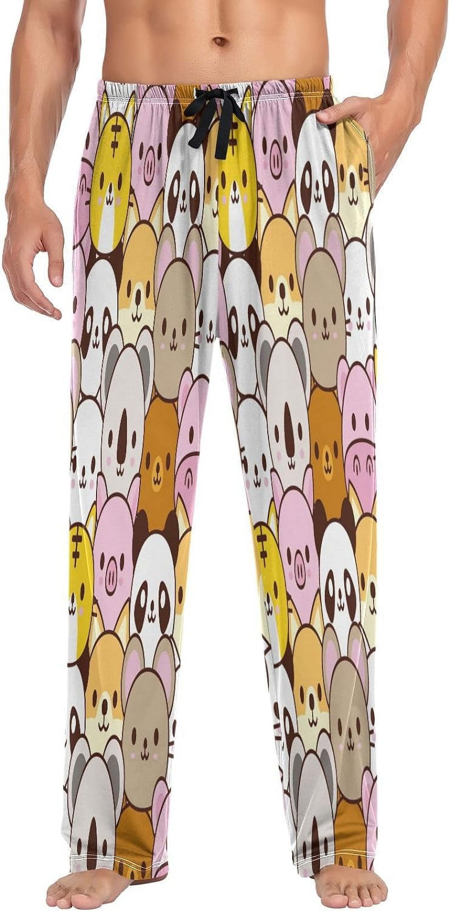FREEAMG Cute Baby Animals Pattern Pajama Pants for Men, Men's Separate ...