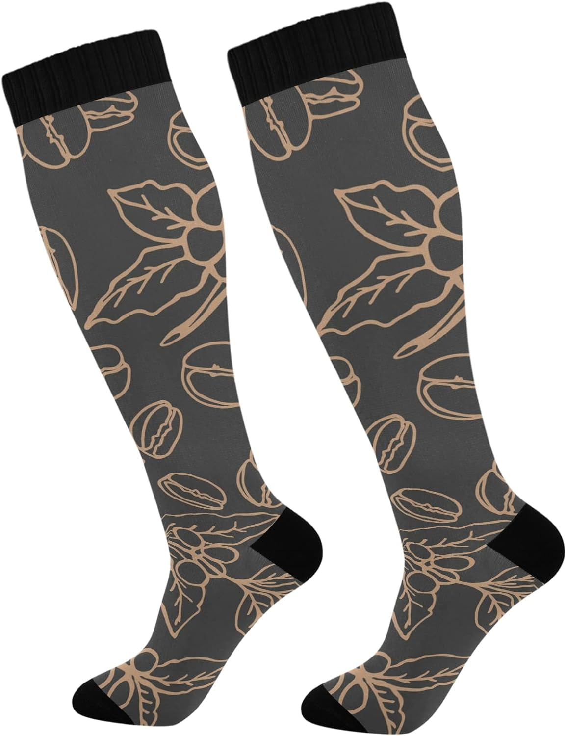 FREEAMG Cute Bear White Compression Socks for Women and Men, 1 Pair ...