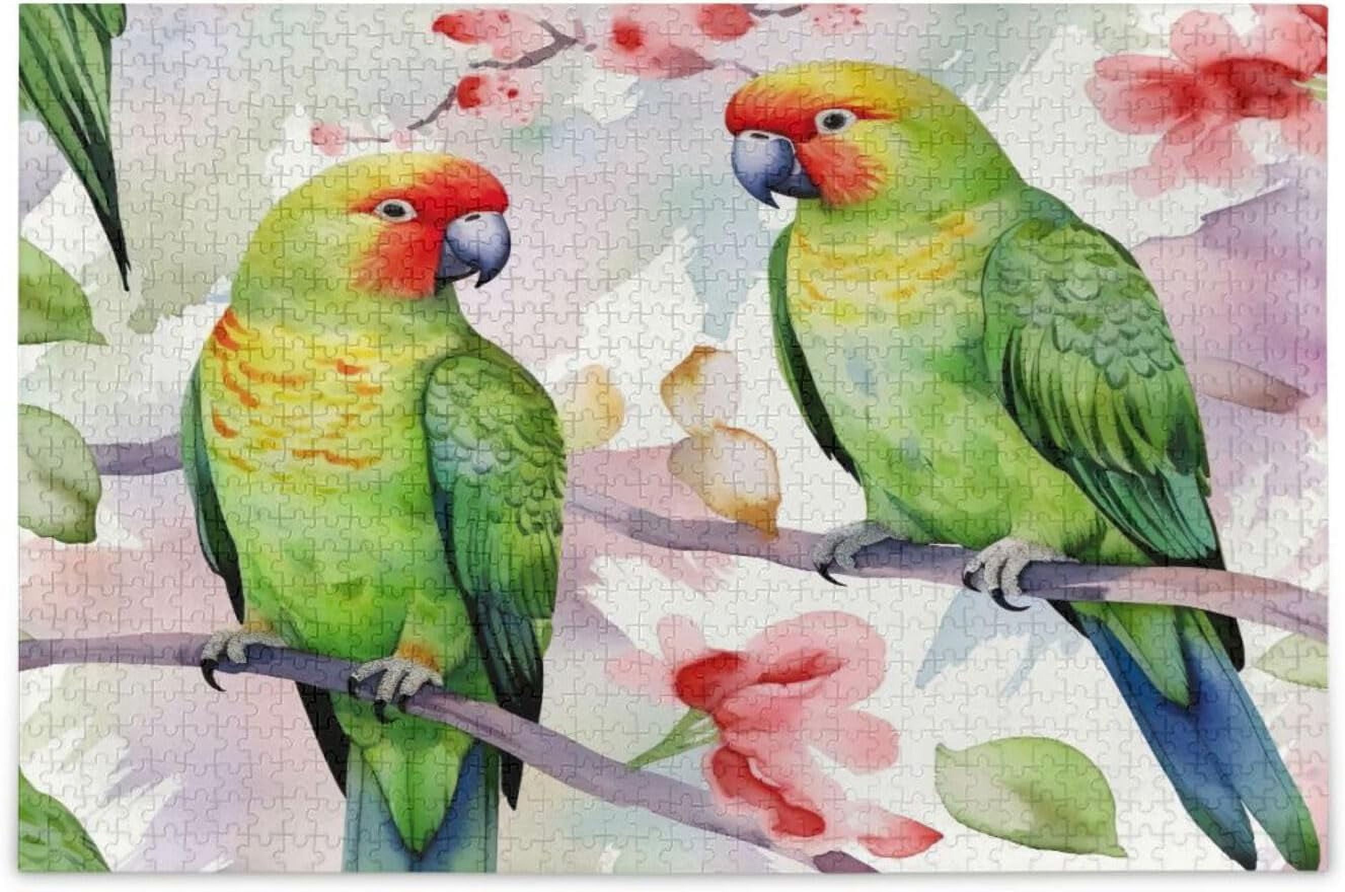 FREEAMG Cute Colored Parrots Jigsaw Puzzles for Adults 1000 Pieces ...