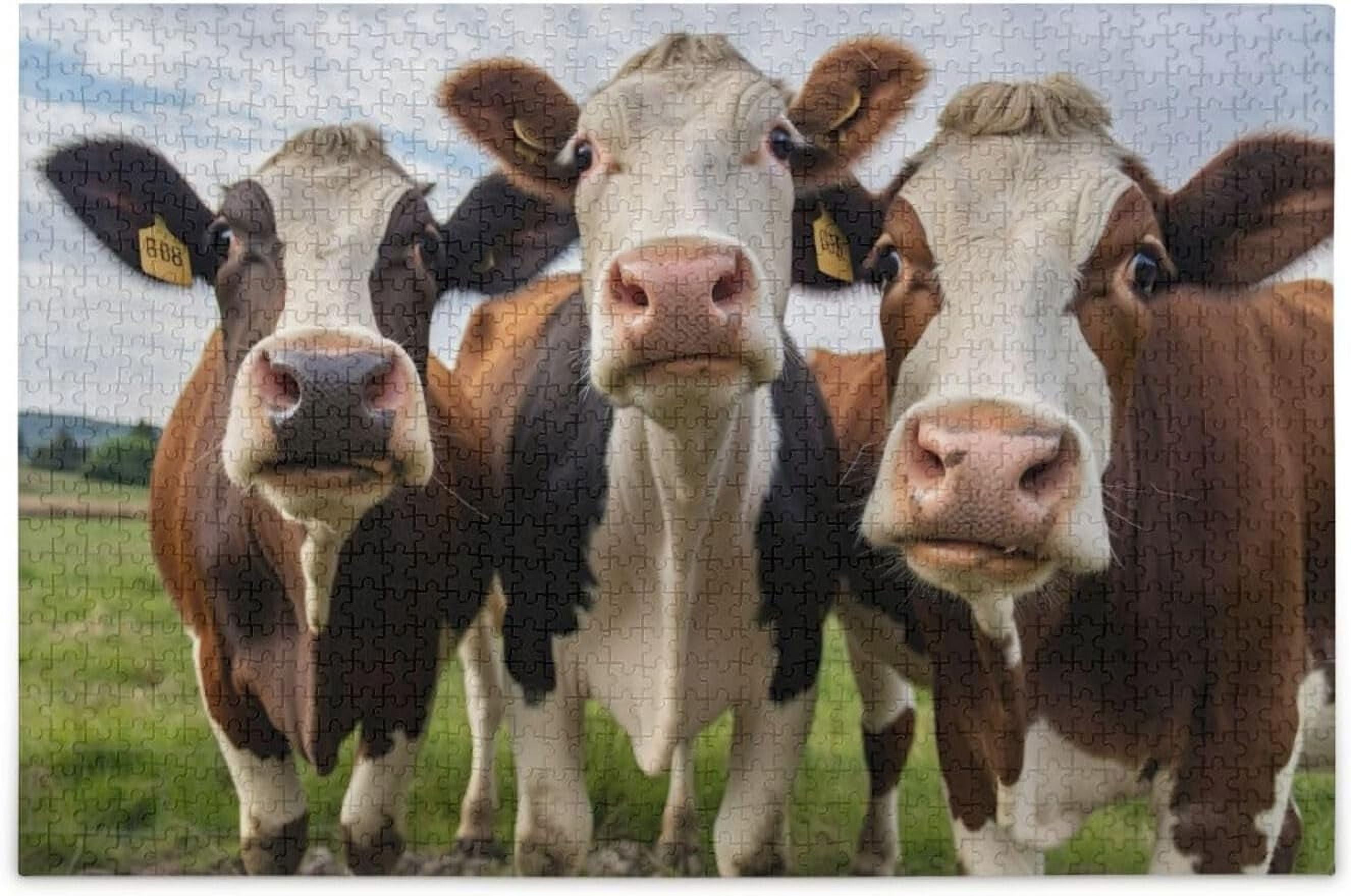 FREEAMG Cute Cows Jigsaw Puzzles for Adults or Kids 1000 Piece ...