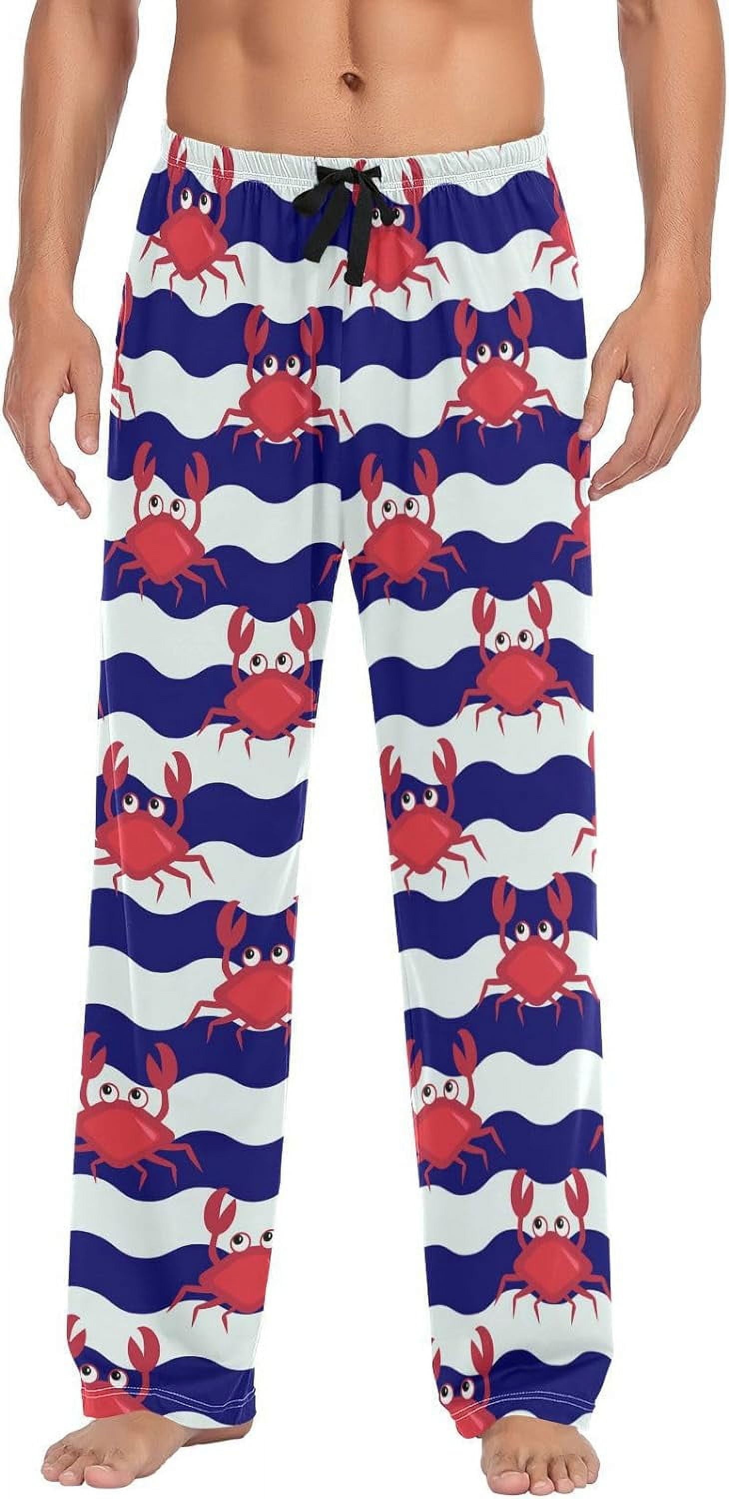 FREEAMG Cute Crabs Wave Pajama Pants for Men, Men's Separate Bottoms ...