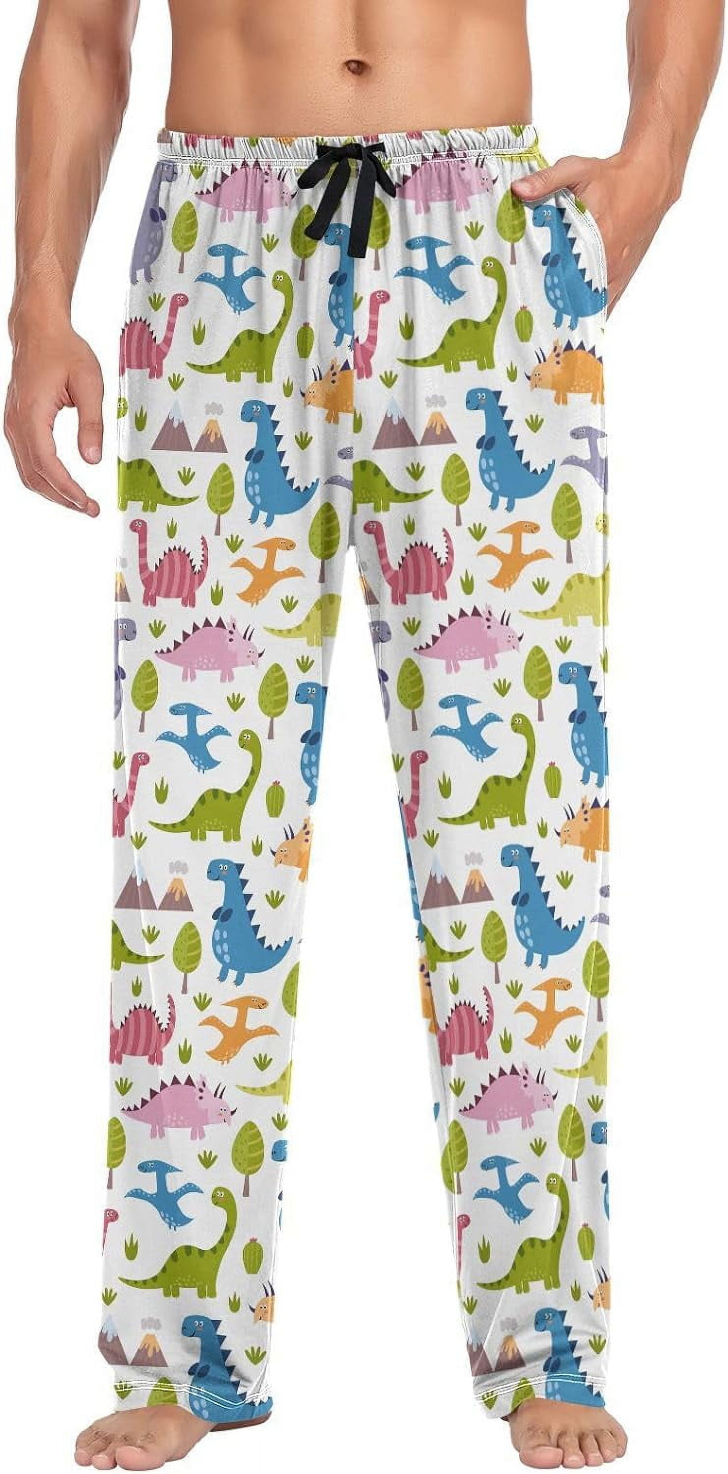 FREEAMG Cute Dinosaur Pajama Pants for Men, Men's Separate Bottoms ...