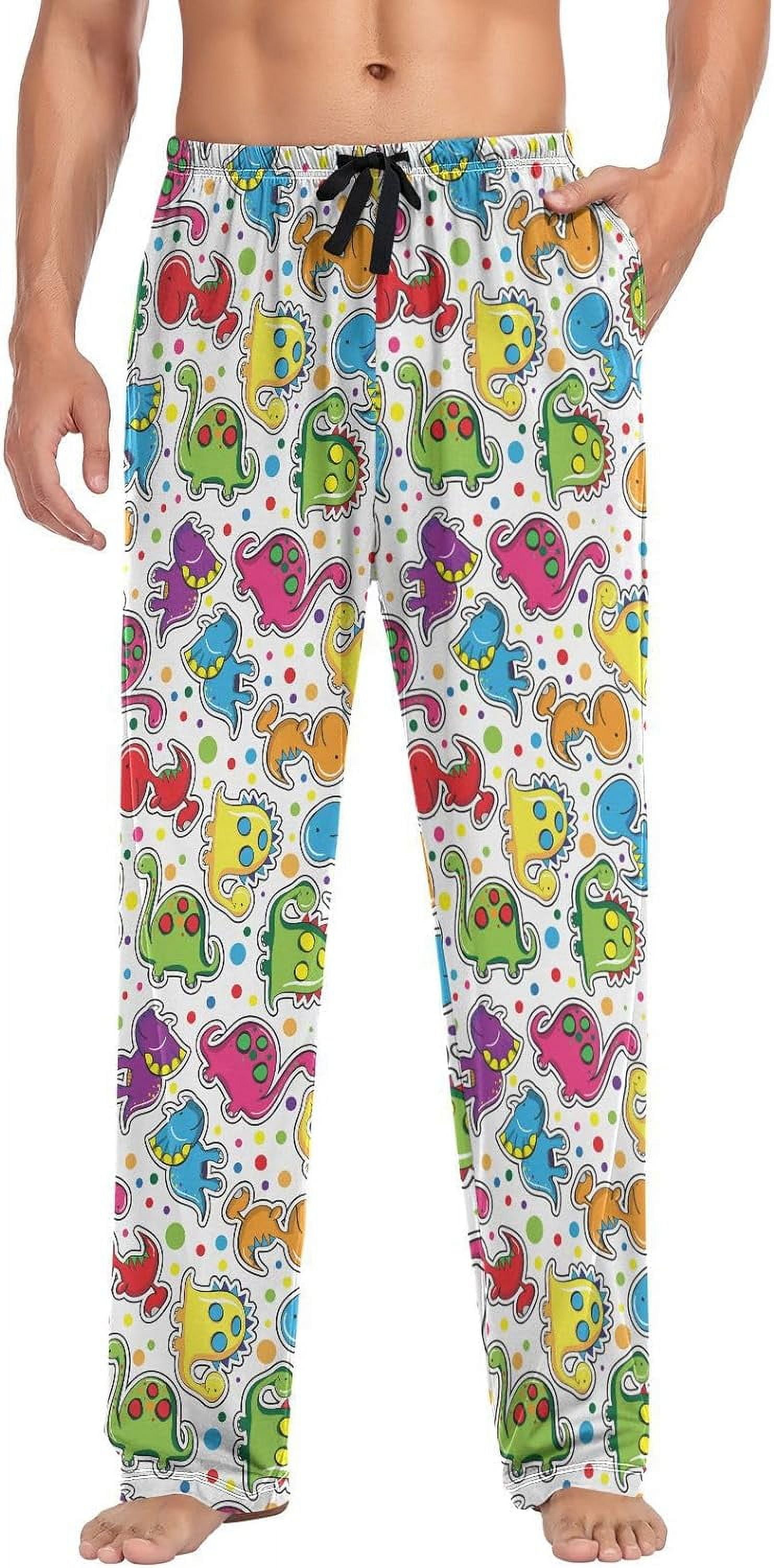 FREEAMG Cute Dinosaurs Pajama Pants for Men, Men's Separate Bottoms ...