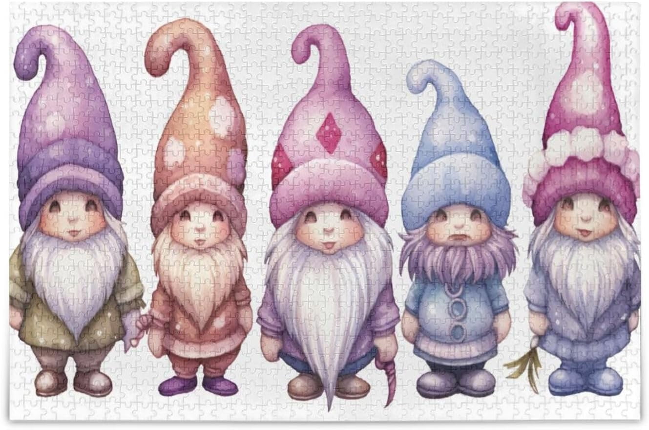 FREEAMG Cute Dwarf Elves Jigsaw Puzzles for Adults or Kids 1000 Piece ...