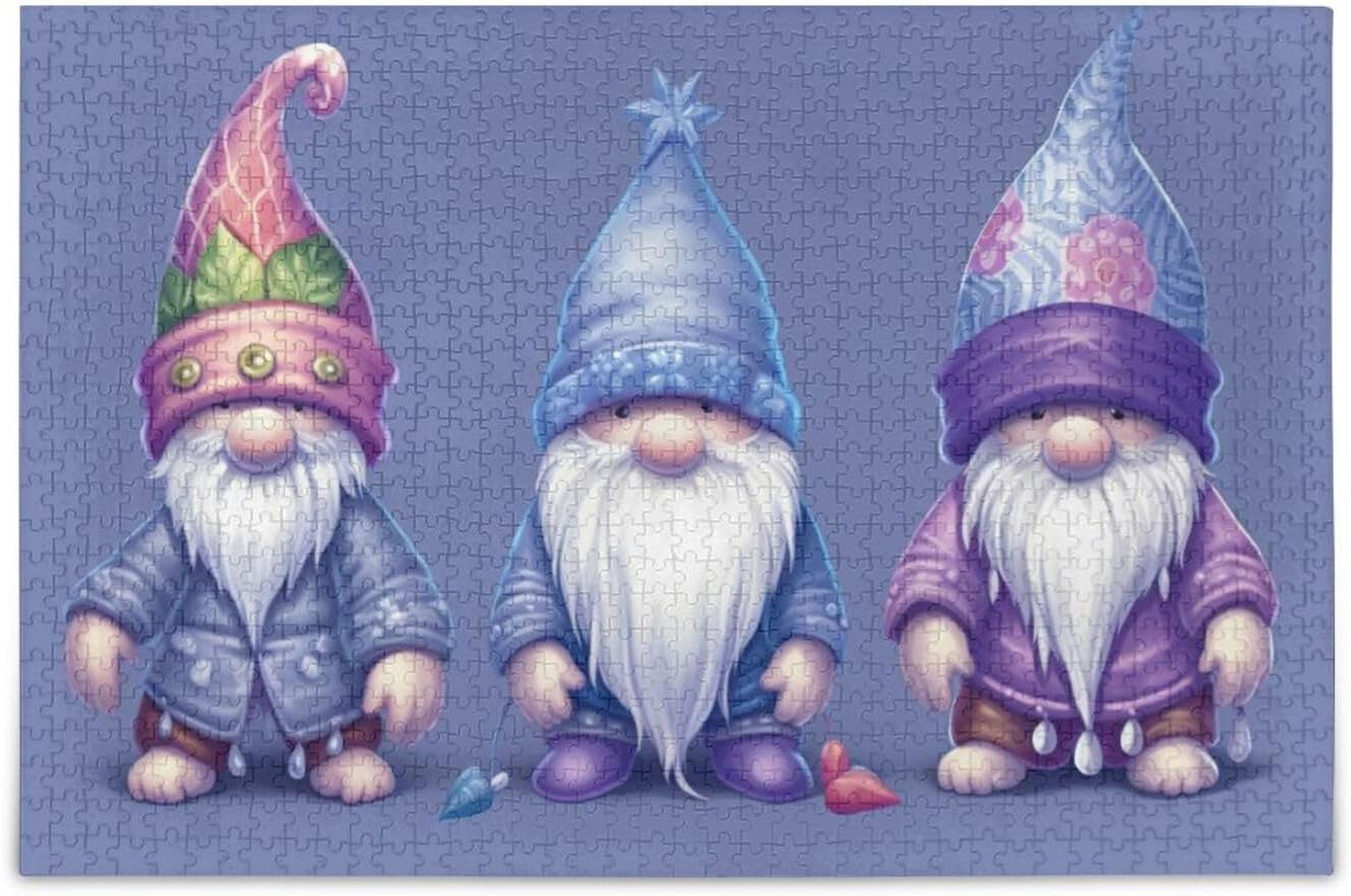FREEAMG Cute Gnomes Jigsaw Puzzles for Adults 1000 Piece, Puzzles for ...