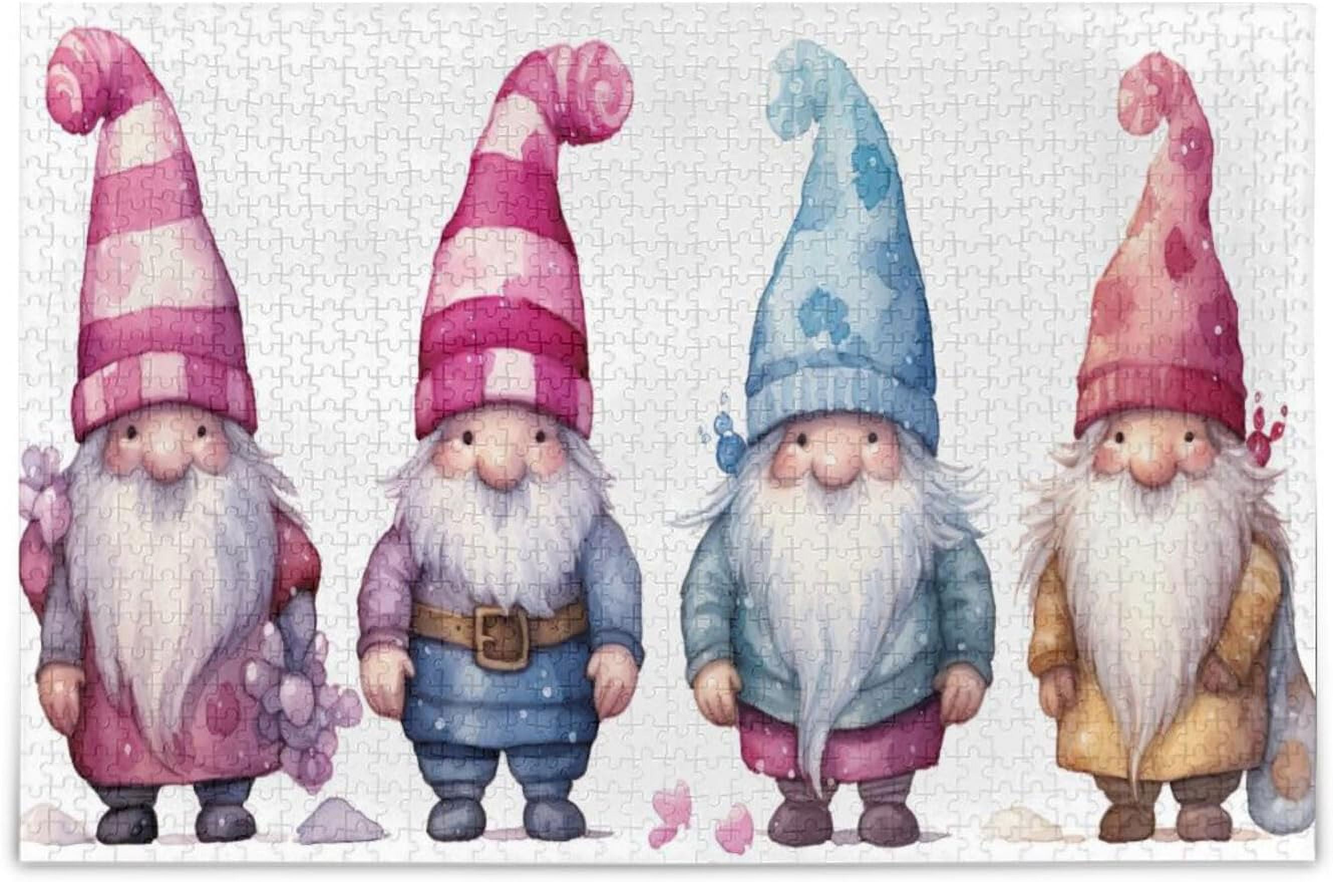 FREEAMG Cute Gnomes Puzzle 1000 Pieces - Wooden Jigsaw Puzzles for ...