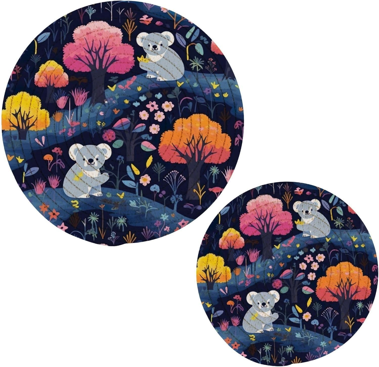 FREEAMG Cute Koala Pattern Trivets Pot Holders Set of 2 Decoration ...