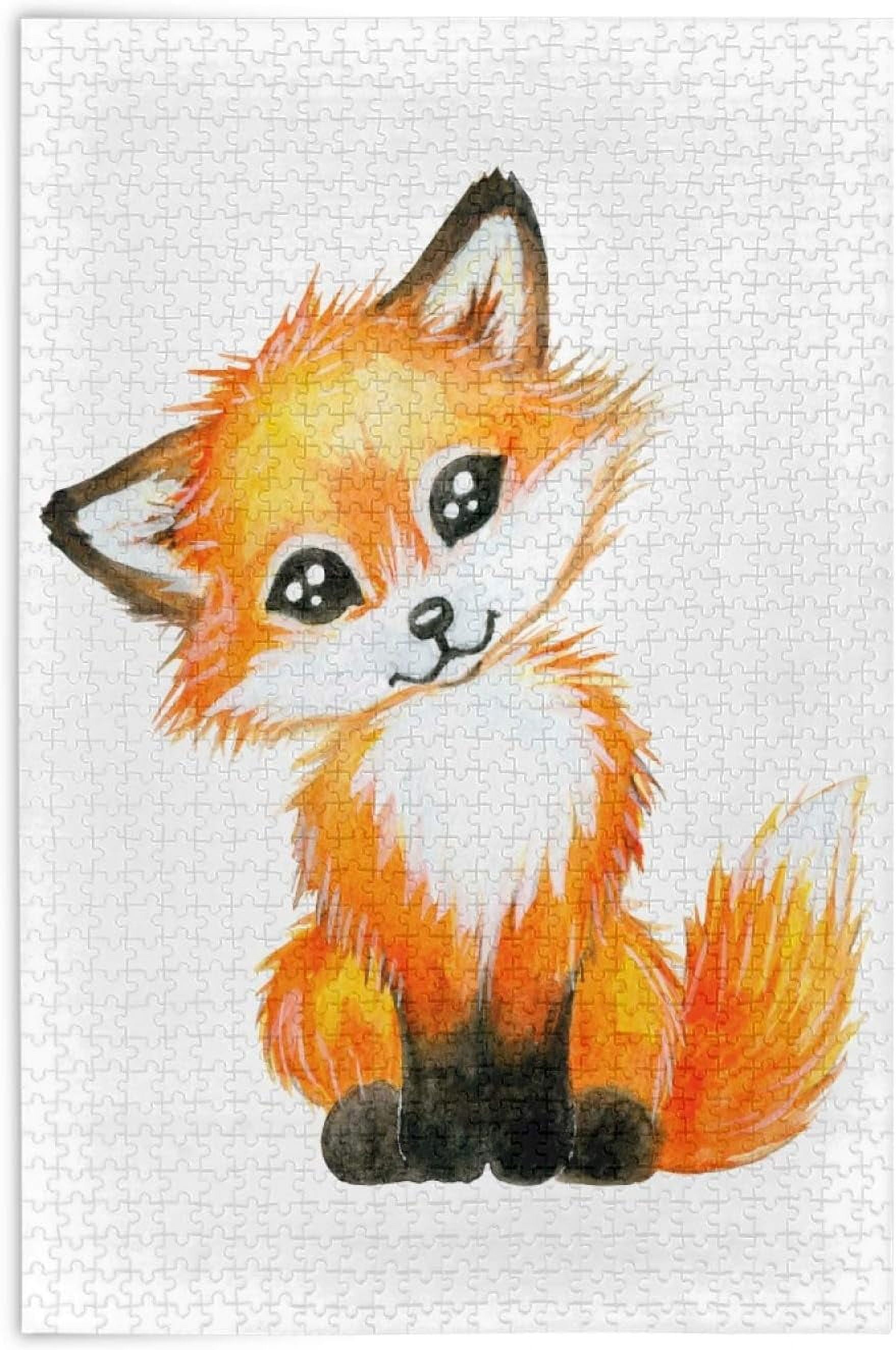 FREEAMG Cute Little Fox Puzzle for Adults 1000 Piece Puzzles Game DIY ...