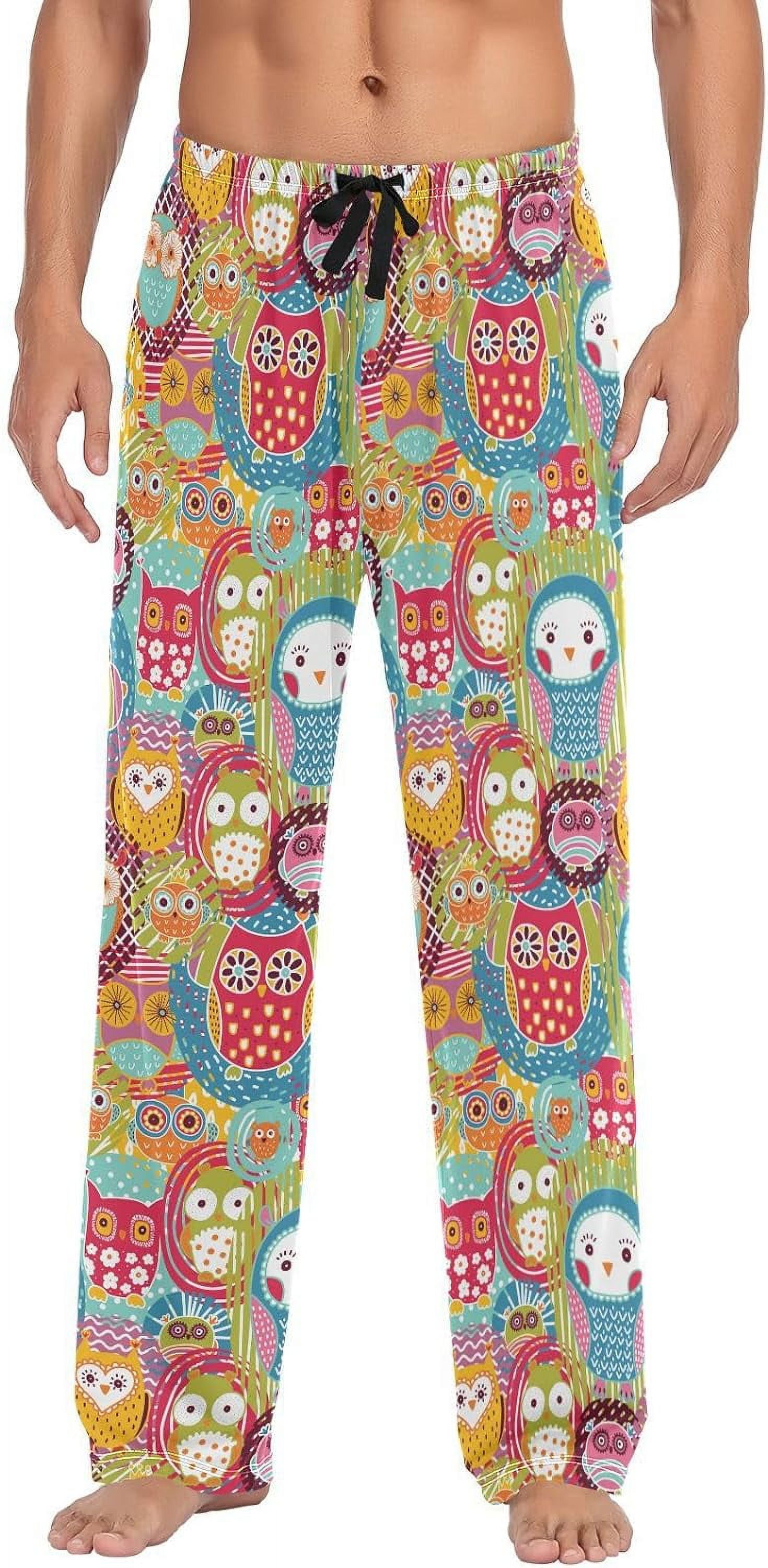 FREEAMG Cute Owls Pajama Pants for Men, Men's Separate Bottoms ...