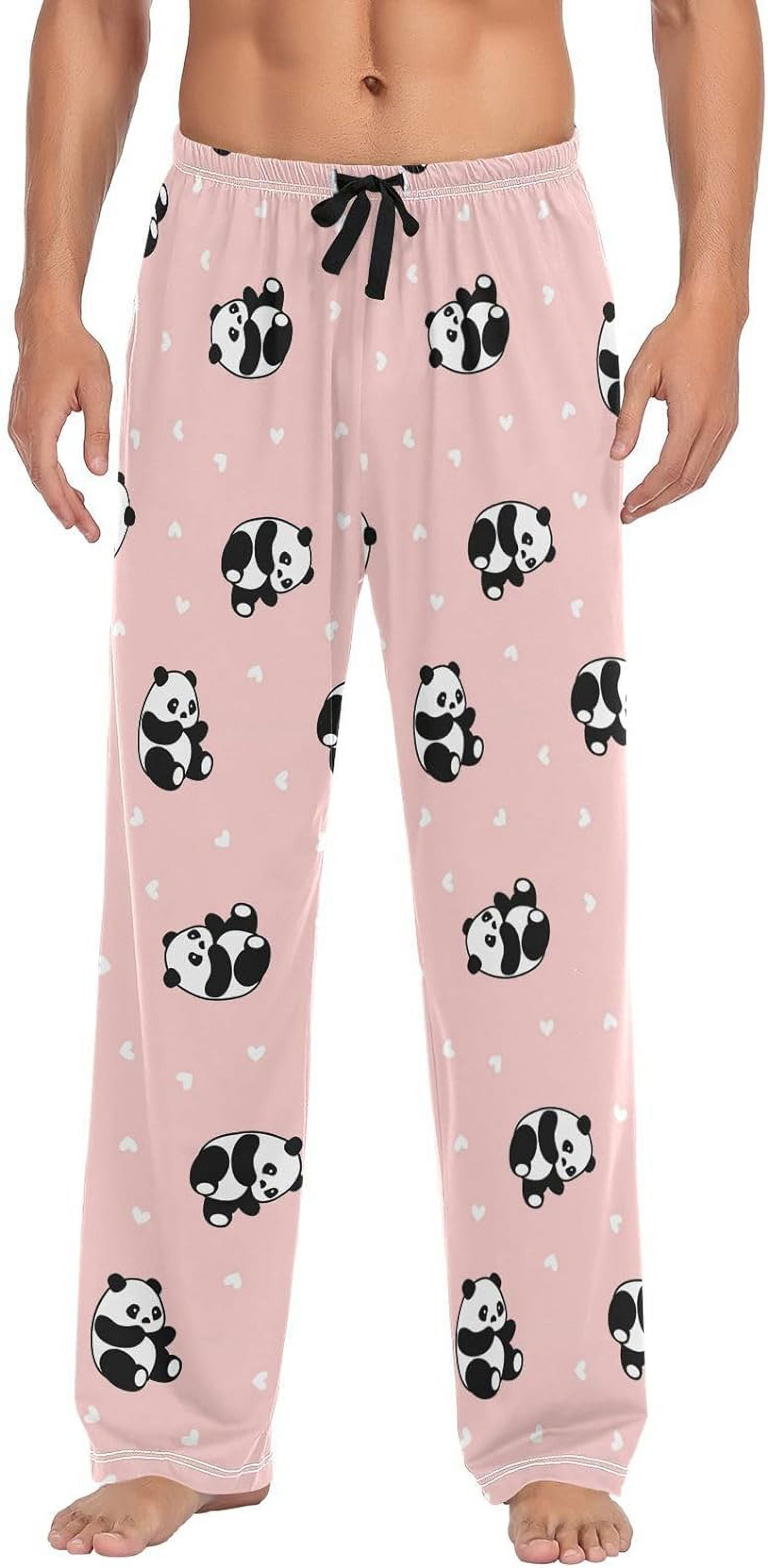 FREEAMG Cute Panda Pajama Pants for Men, Men's Separate Bottoms ...