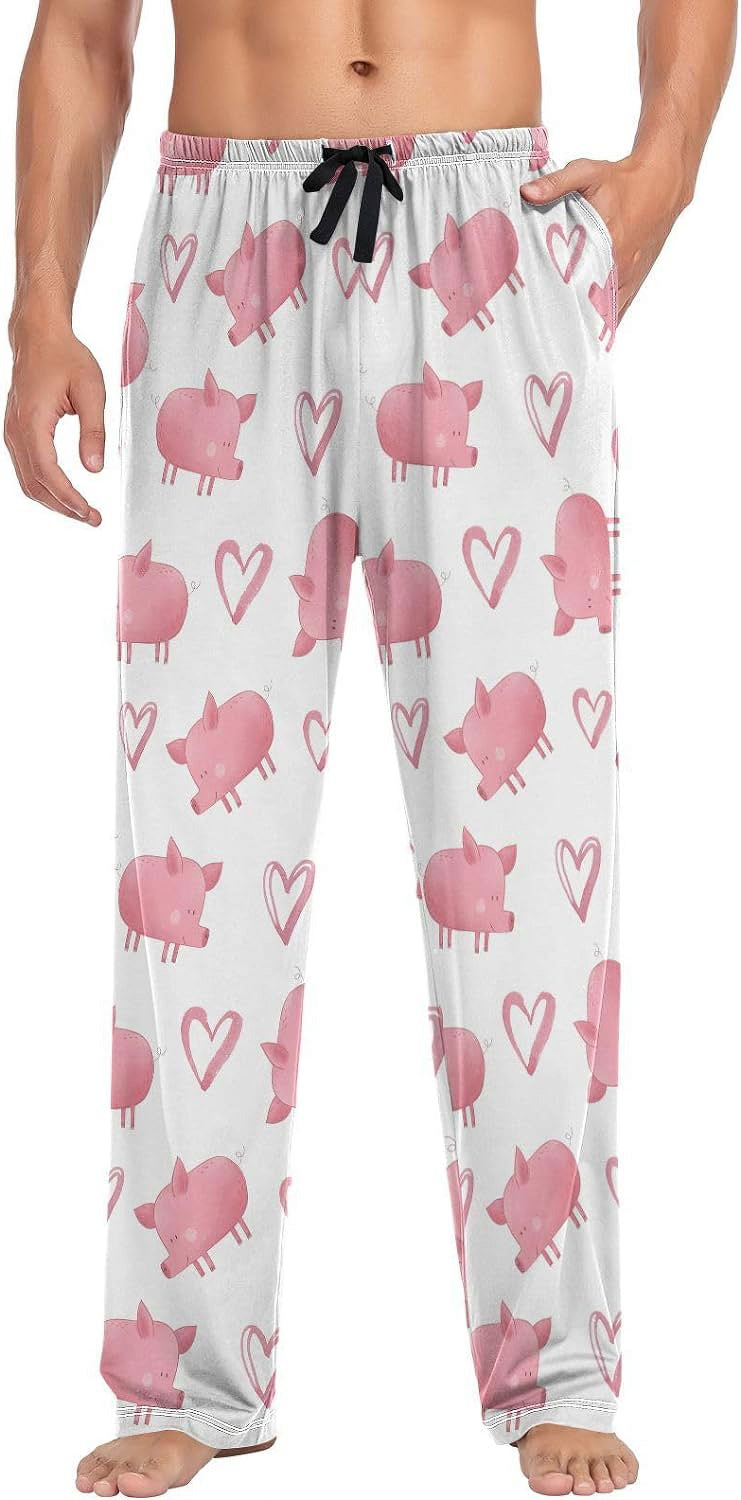 FREEAMG Cute Pig Pajama Pants for Men, Men's Separate Bottoms, Pure ...