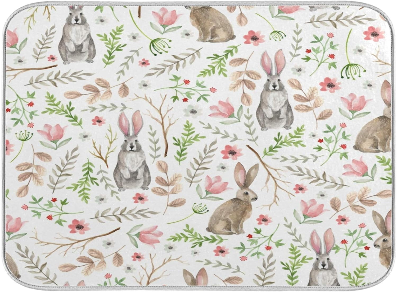 FREEAMG Cute Rabbits Dish Drying Mat - 18 x 24inch- Extra Large ...