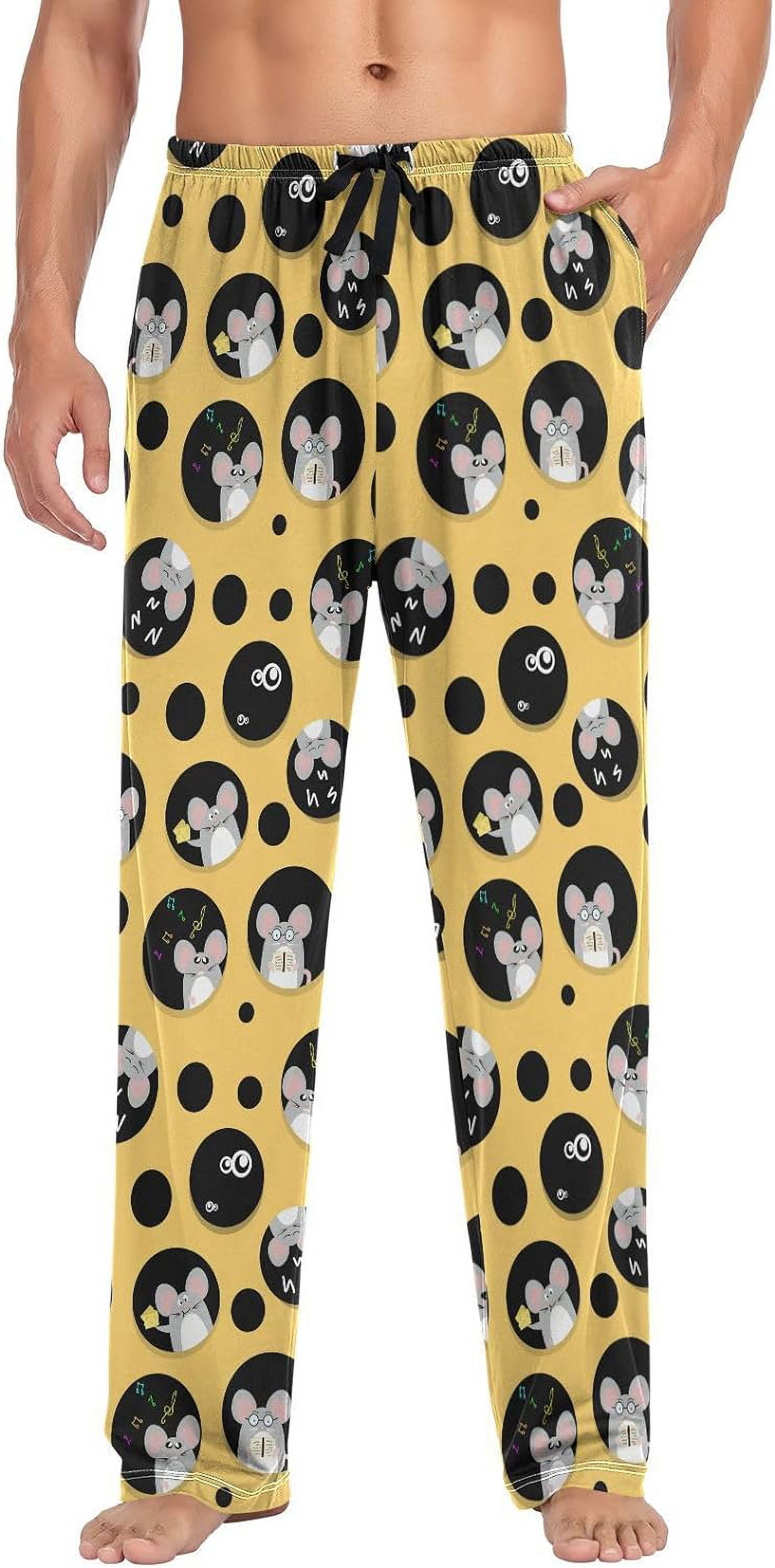 FREEAMG Cute Rat Pajama Pants for Men, Men's Separate Bottoms, Pure ...