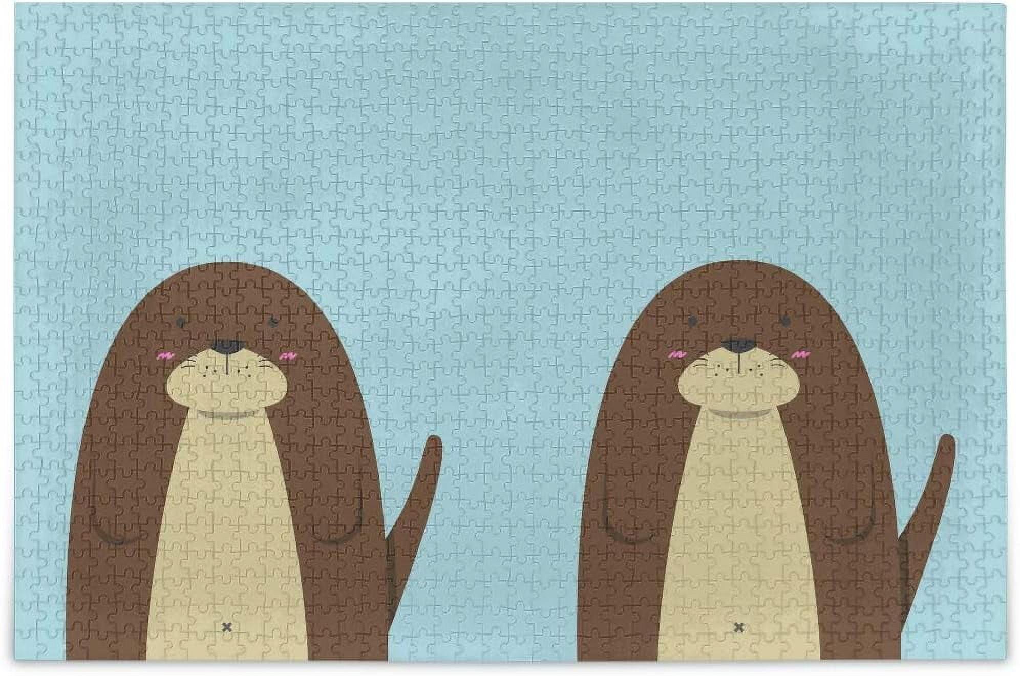 FREEAMG Cute Sea Otter Wild Animal Jigsaw Puzzles 1000 Pieces Puzzle ...