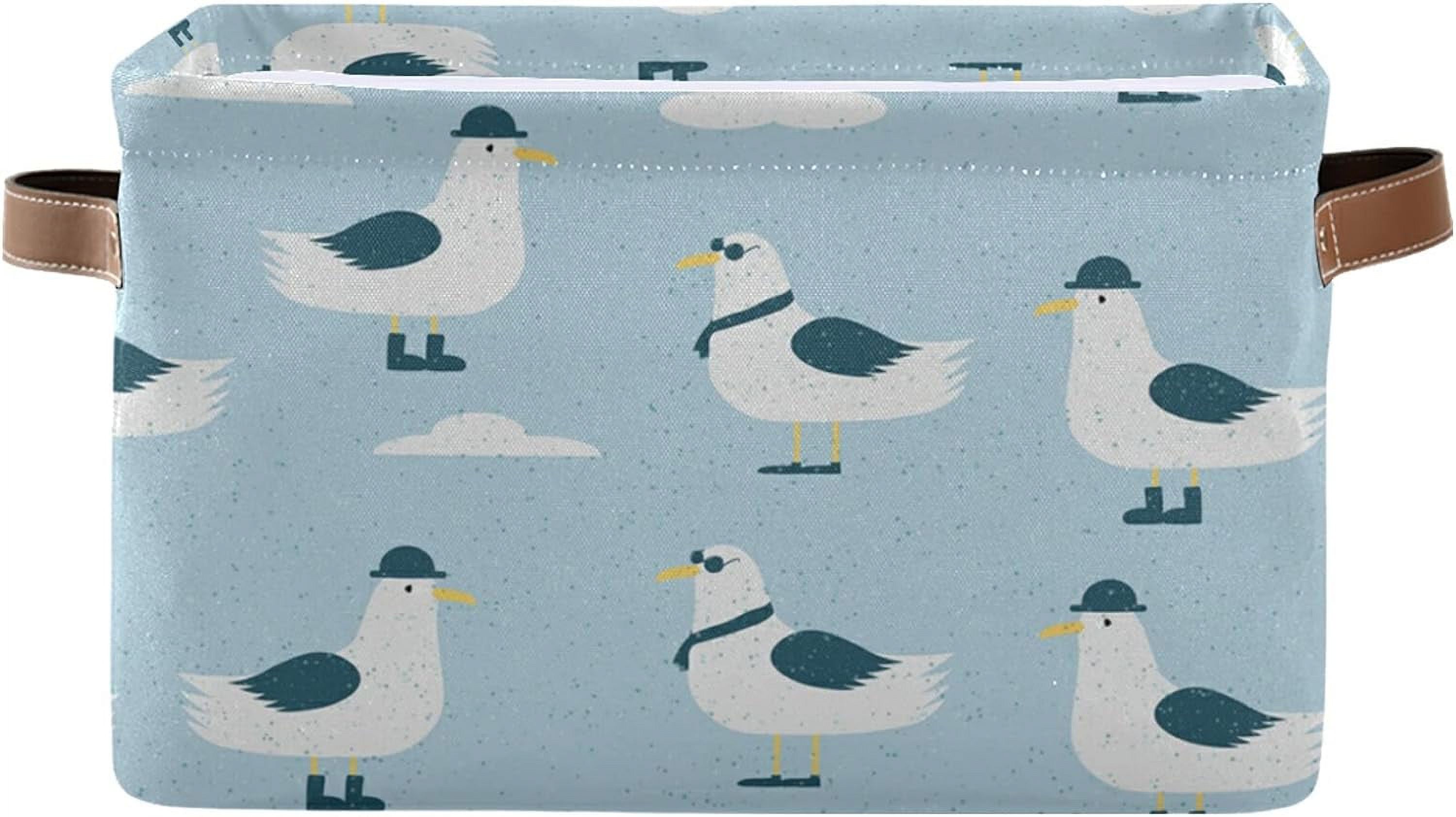 FREEAMG Cute Seagull Blue Cloud Storage Bin for Toy Storage Basket ...