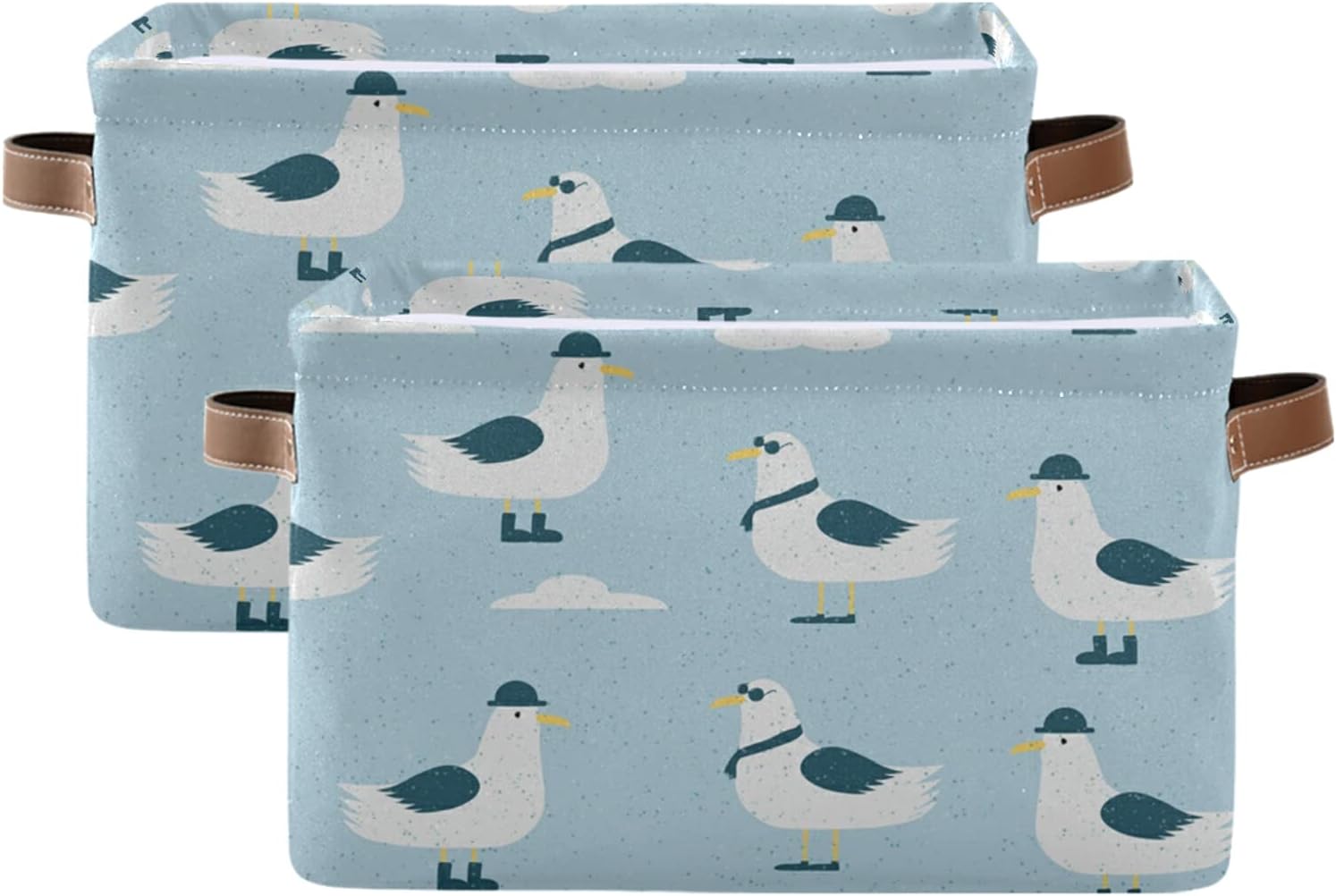 FREEAMG Cute Seagull Blue Cloud Storage Bin for Toy Storage Basket ...