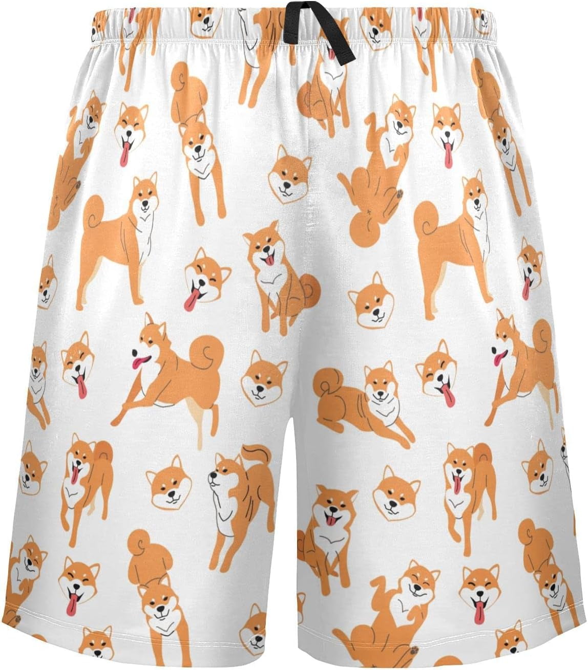 FREEAMG Cute Shiba Inu Dog Men's Pajama Pants Shorts Sleepwear Lounge ...