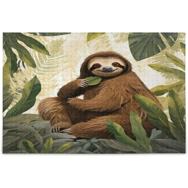 FREEAMG Cute Sloth Jigsaw Puzzles for Adults 1000 Piece, Puzzles for ...