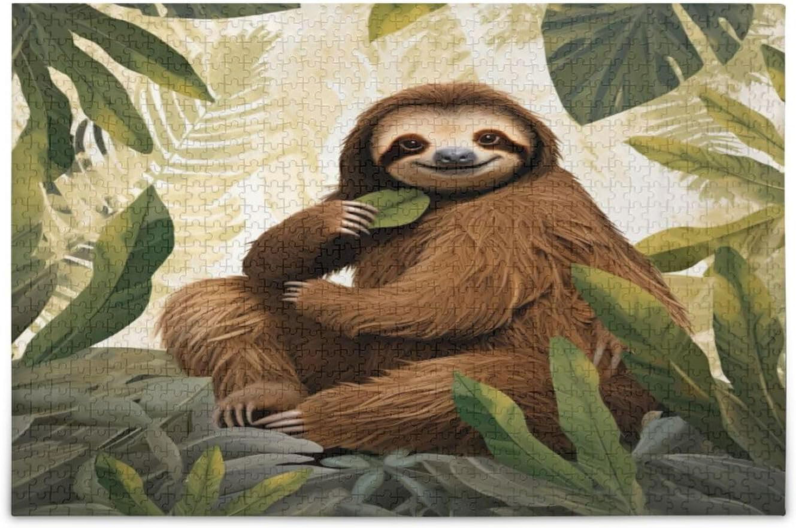 FREEAMG Cute Sloth Jigsaw Puzzles for Adults 500 Piece, Puzzles for ...