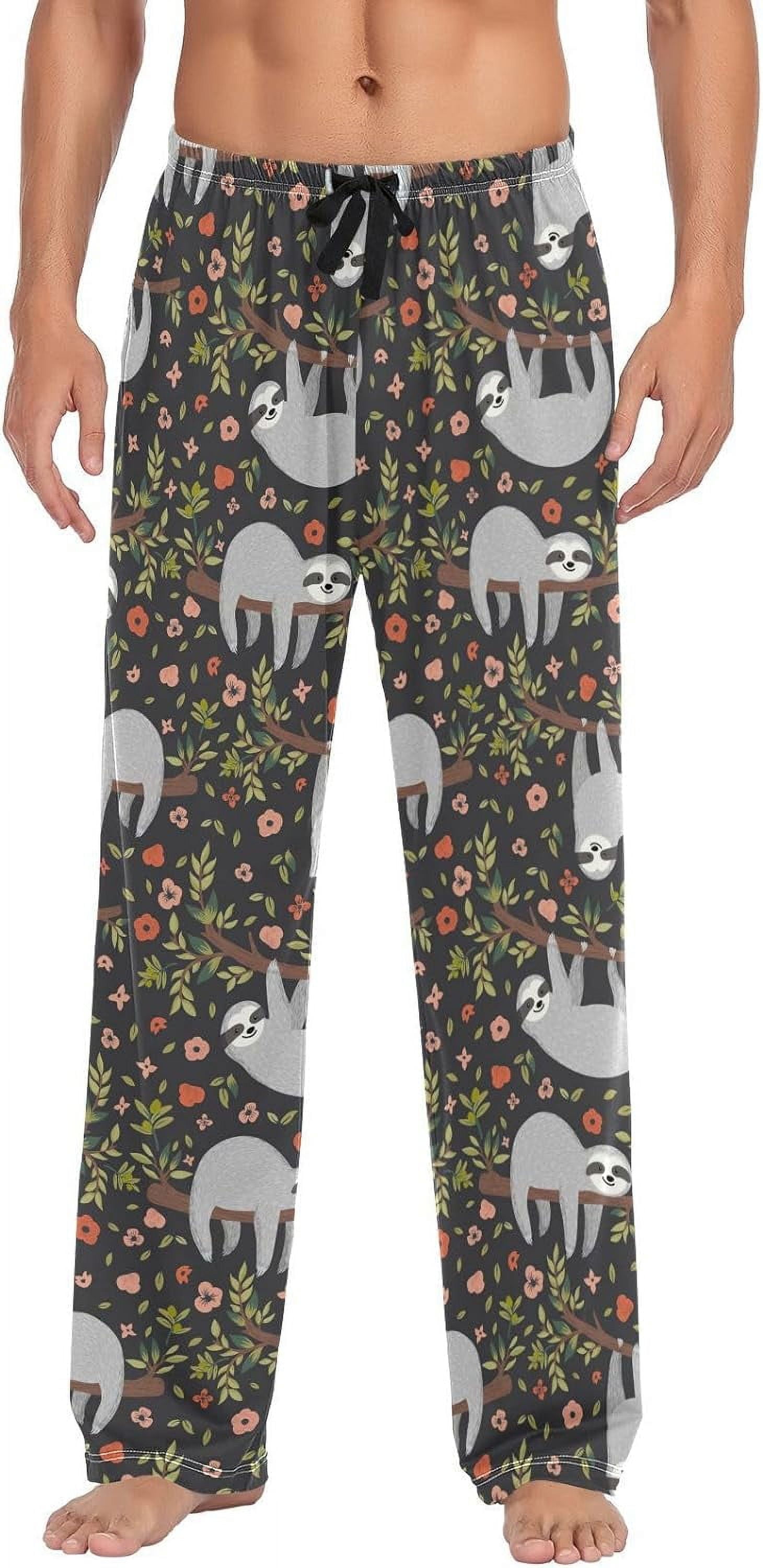 FREEAMG Cute Sloth Pajama Pants for Men, Men's Separate Bottoms ...