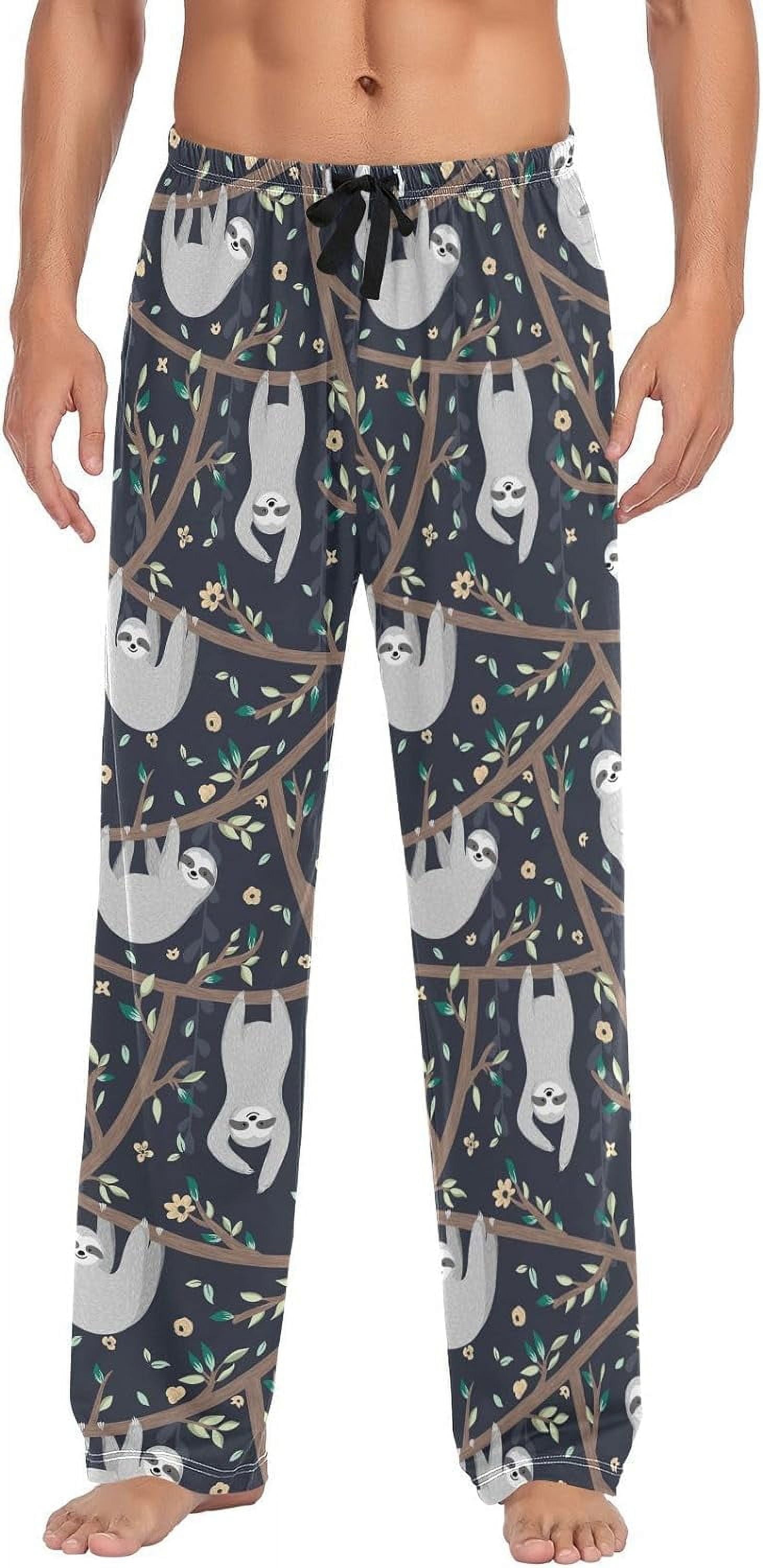 FREEAMG Cute Sloths Pajama Pants for Men, Men's Separate Bottoms ...