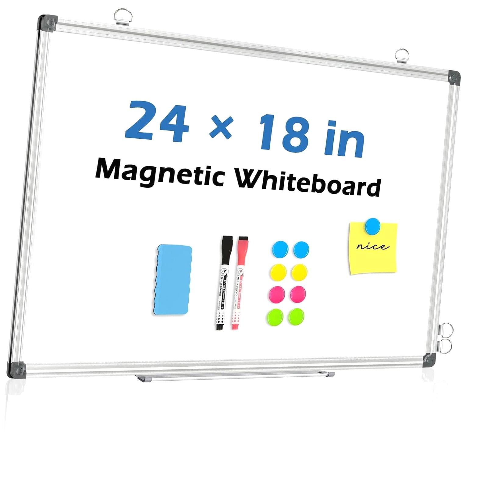FREEAMG DOLLAR Magnetic Wall Whiteboard, 24 x 18 Inches Aluminum Framed ...