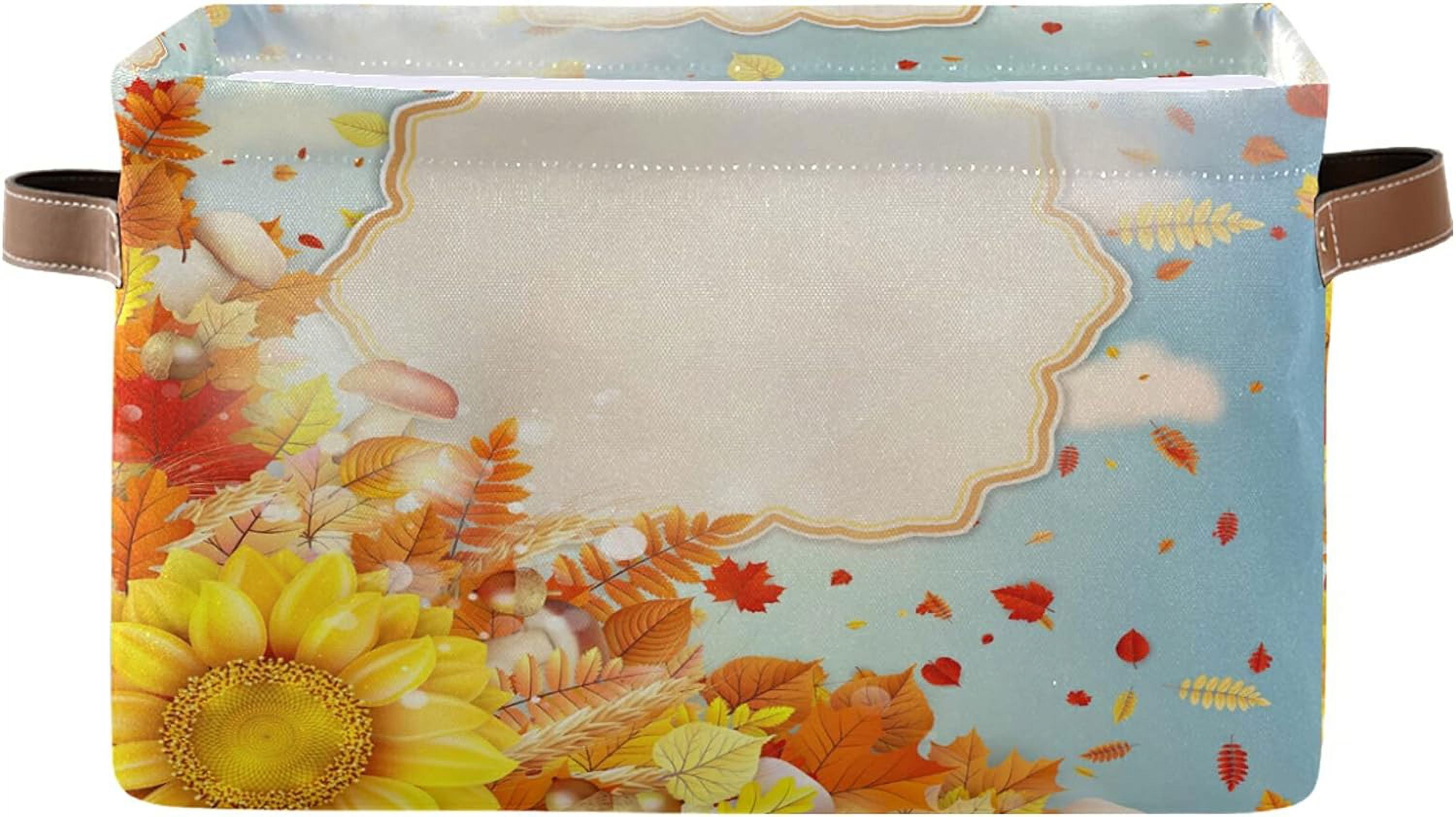 FREEAMG Deciduous Sunflower Storage Bin for Toy Storage Basket Dirty ...