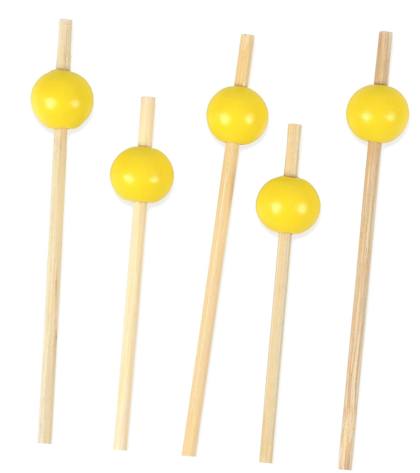 FREEAMG Decorative Ball End Cocktail Fruit Sandwich Picks Skewers for ...