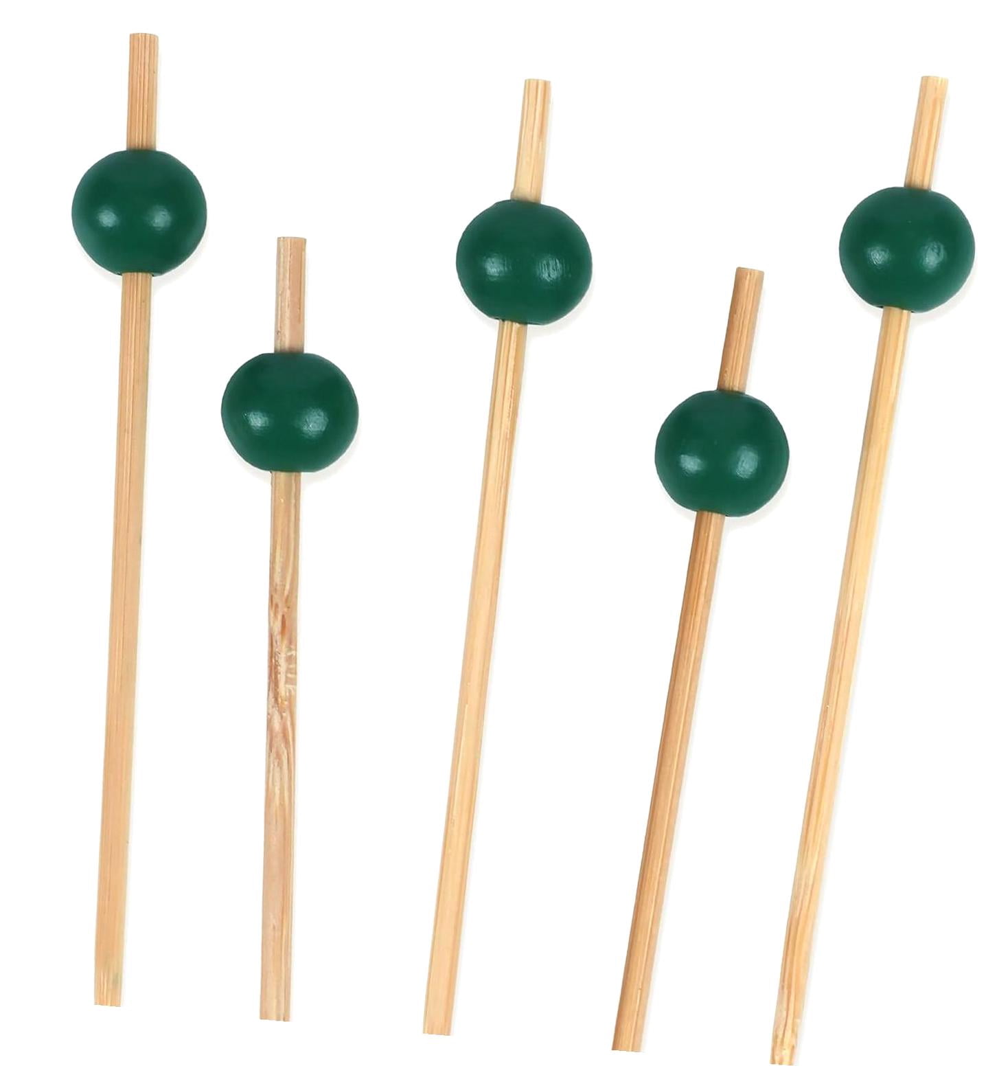 FREEAMG Decorative Ball End Cocktail Fruit Sandwich Picks Skewers for ...
