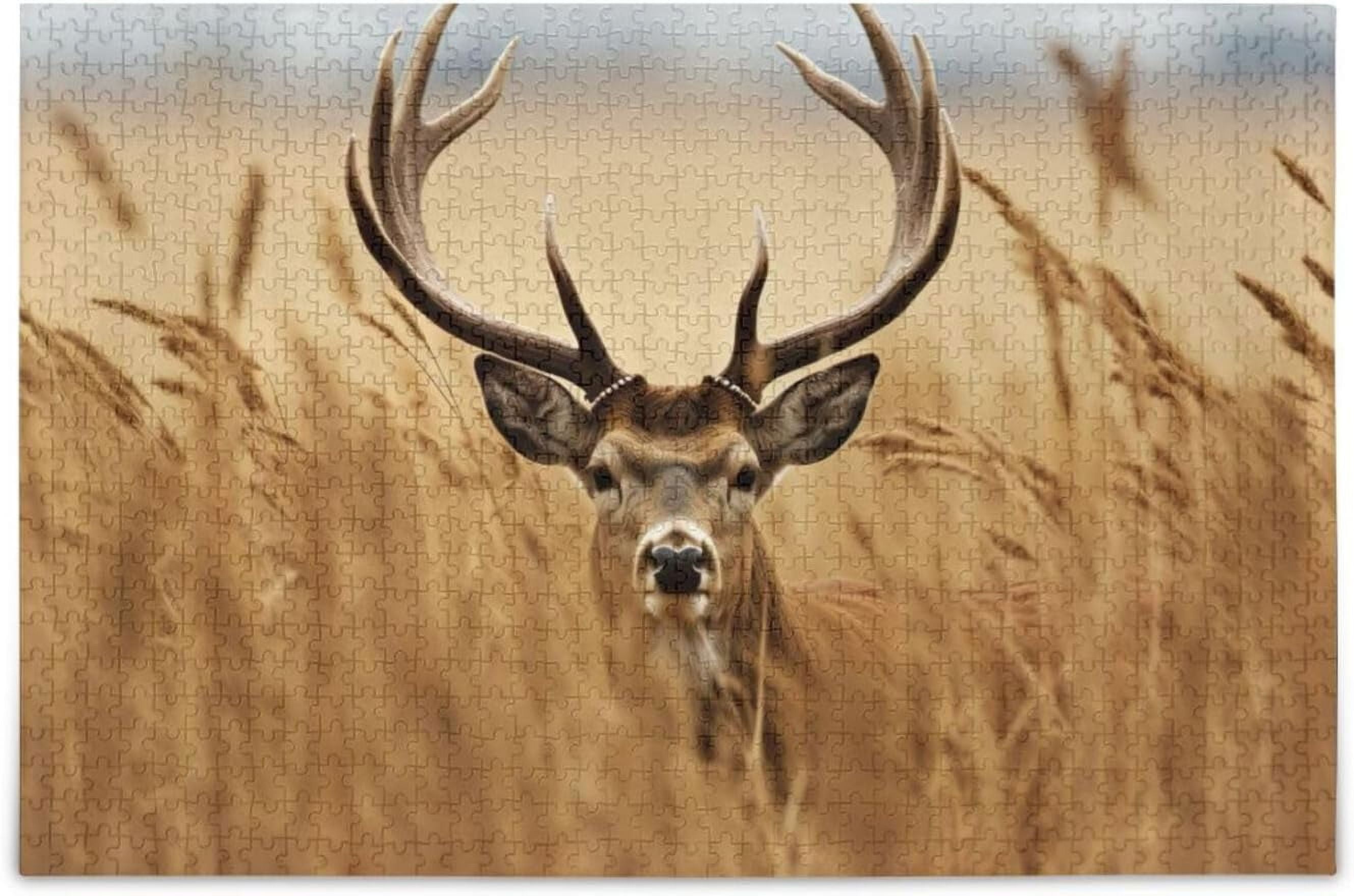 FREEAMG Deer Standing in Grass Puzzles for Adults 500 Piece ...