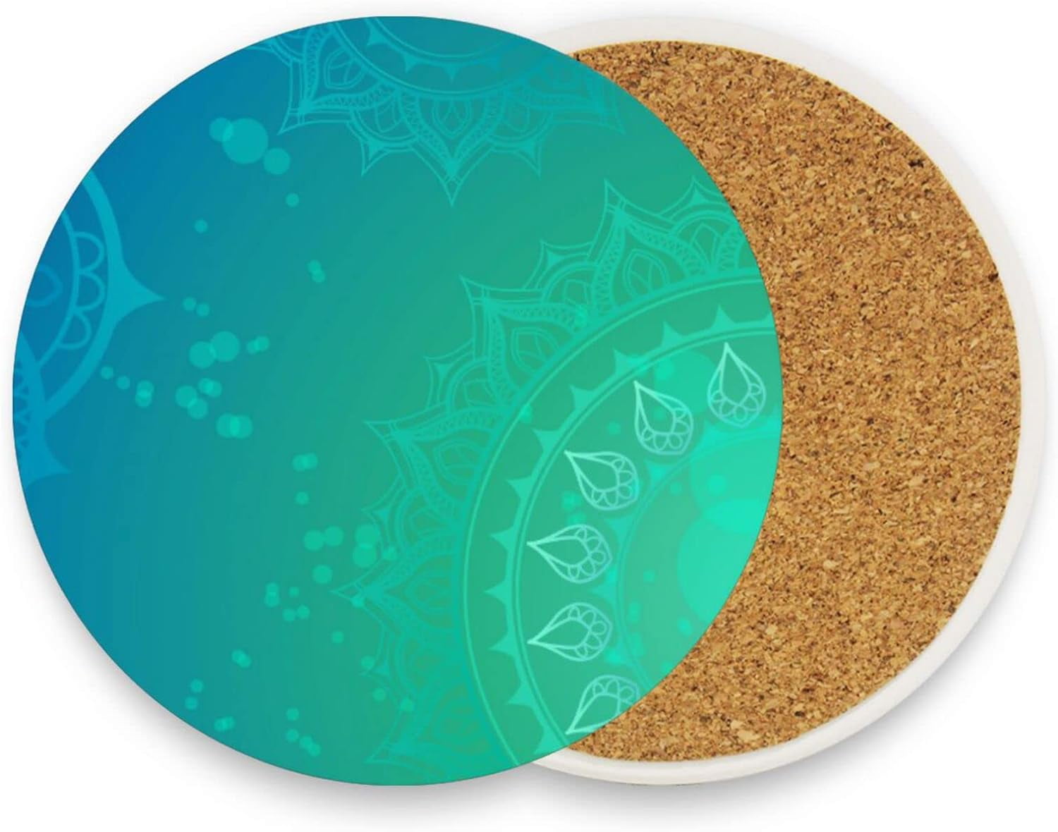 FREEAMG Delightful Mandala Coasters for Drinks Set of 2, Absorbent ...