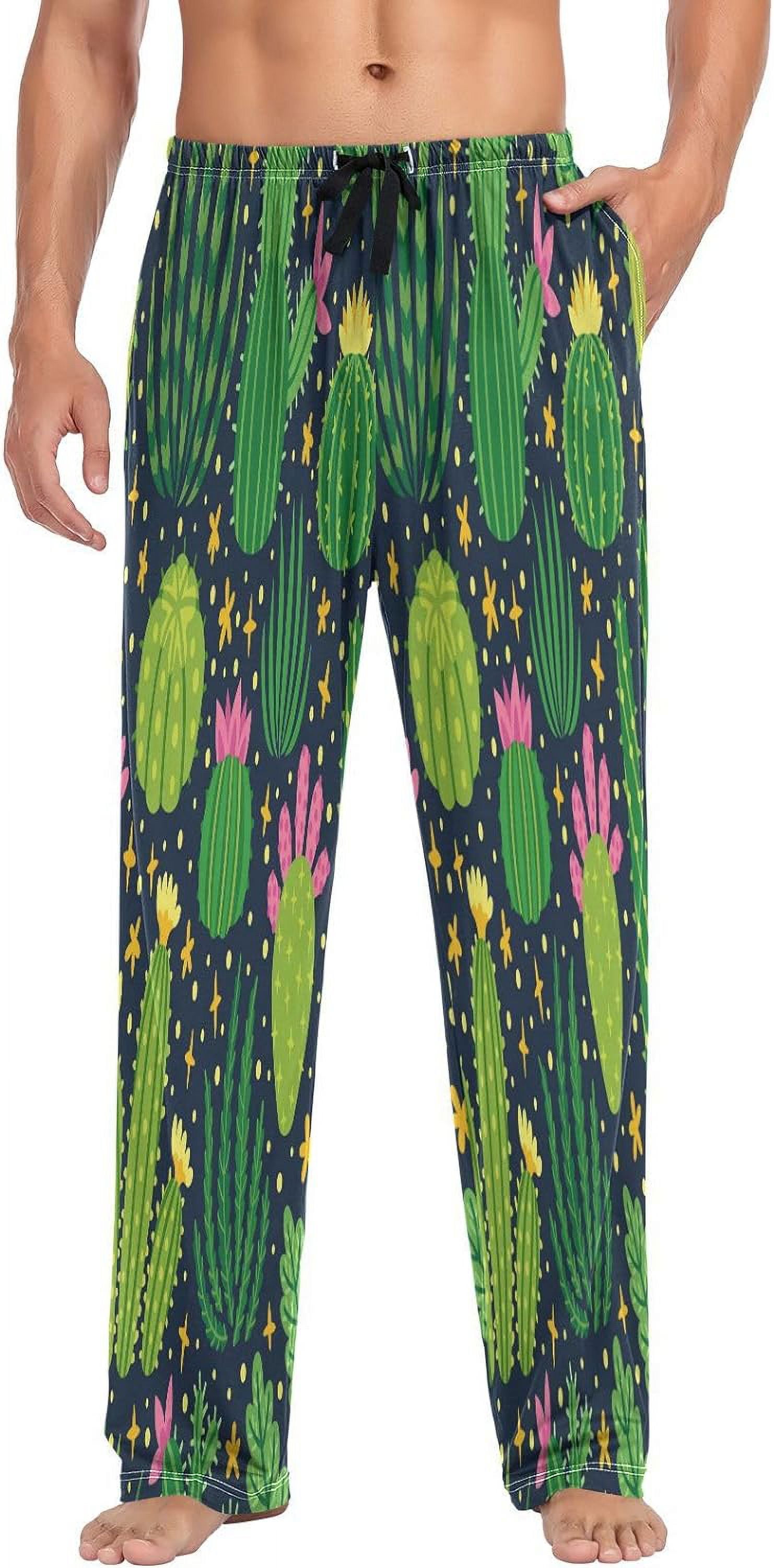 FREEAMG Desert Cactus Pajama Pants for Men, Men's Separate Bottoms ...