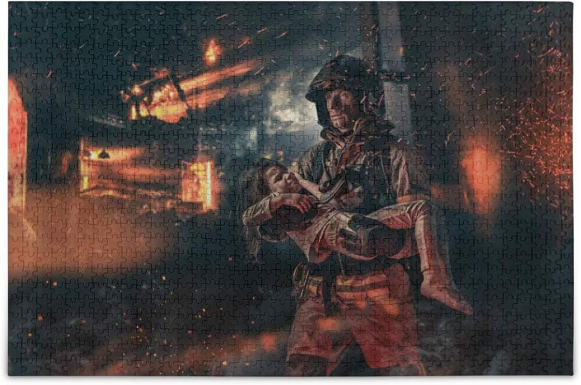 FREEAMG Dirty Firefighter Rescue Girl in Fire Sparkle Fireman Design ...