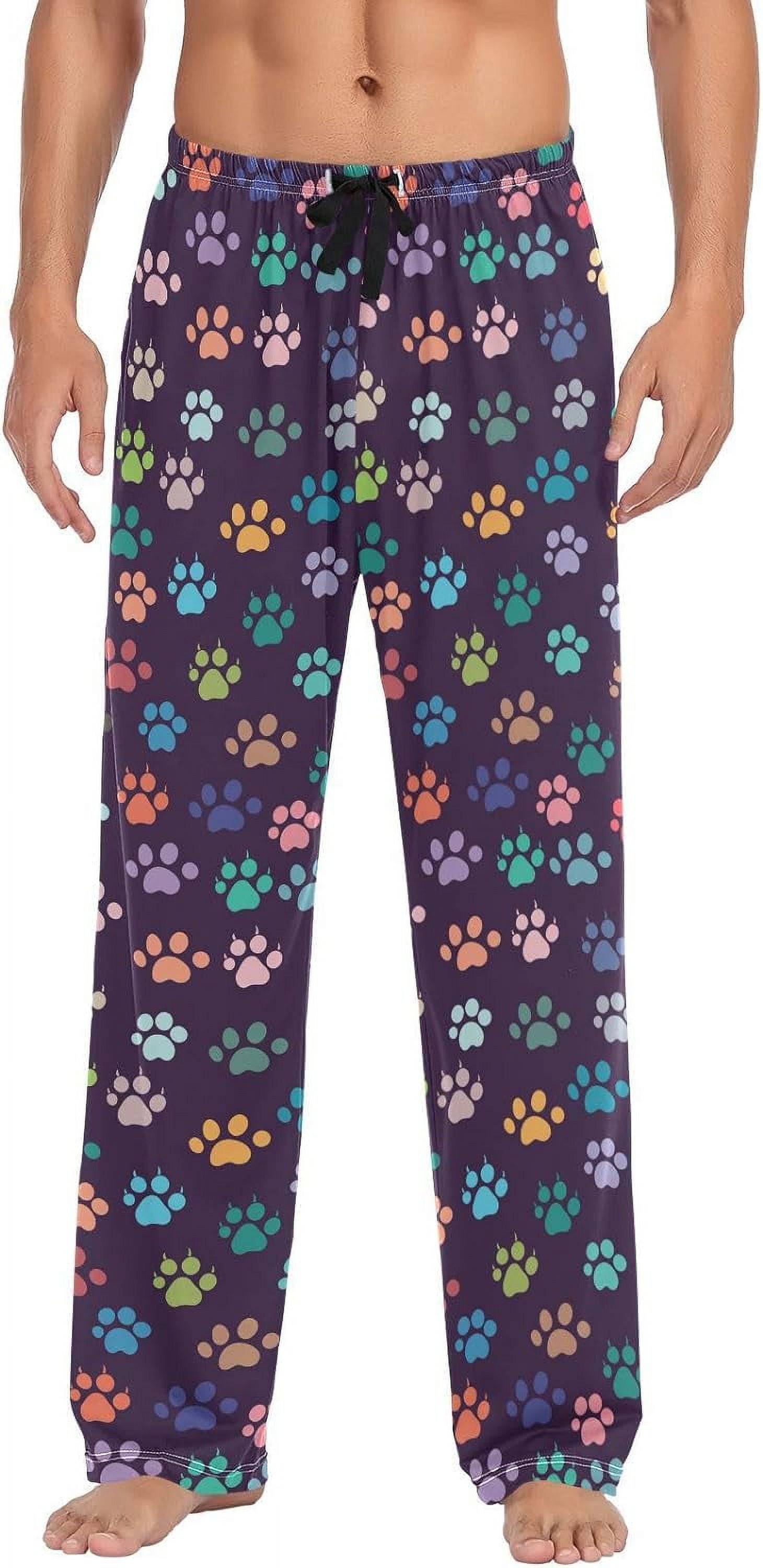 FREEAMG Dog Paw Pajama Pants for Men, Men's Separate Bottoms ...