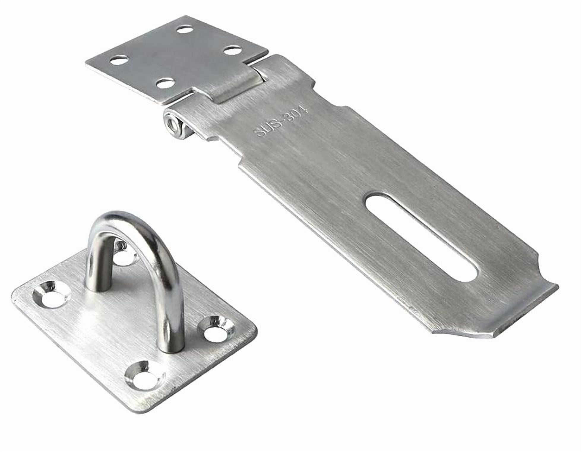 FREEAMG Door Lock Hasp, 4 Inch SUS 304 Steel Safety Hasp Lock with ...