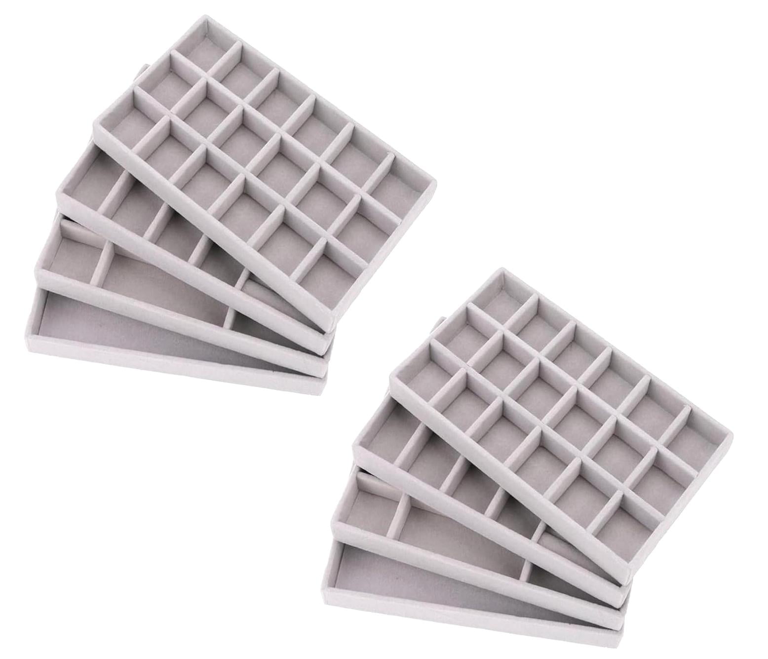 FREEAMG Drawer Jewelry Organizer Tray, Velvet Flat Storage Solution for ...