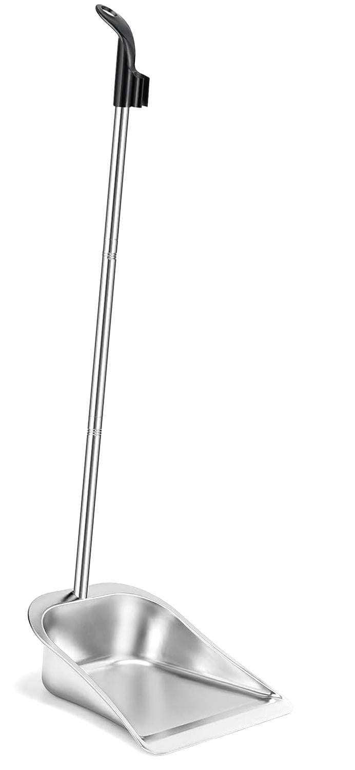 FREEAMG Dust Pans with Extended Handle - 35" Metal Upright Stand-Up ...