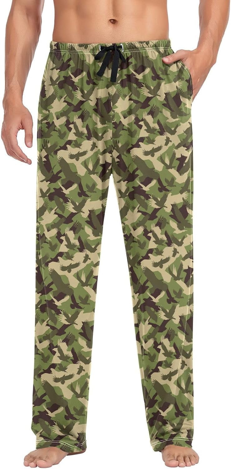 FREEAMG Eagle Camouflage Pajama Pants for Men, Men's Separate Bottoms ...