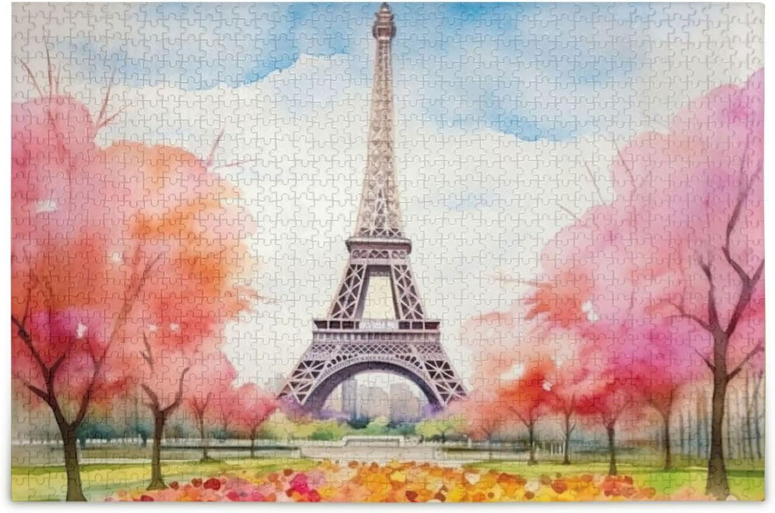 FREEAMG Eiffel Tower Jigsaw Puzzles for Adults 1000 Pieces,Decompression Entertainment Game ...
