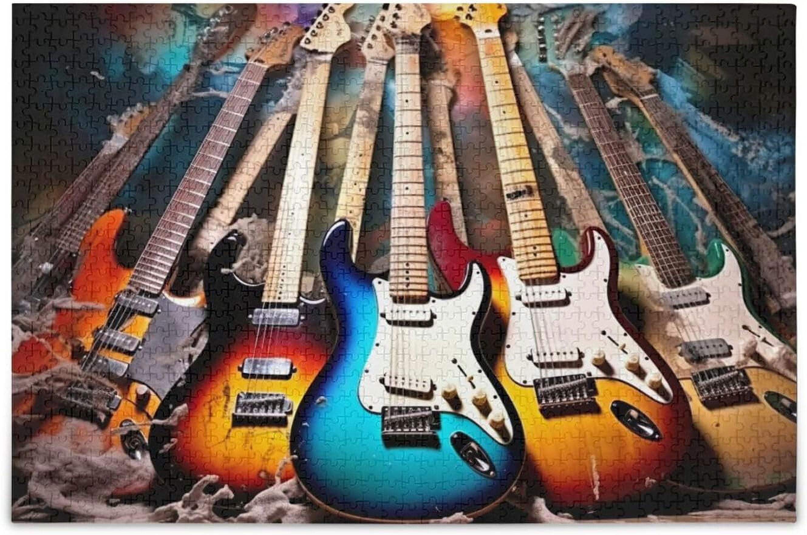 FREEAMG Electric Guitars Pattern Puzzle 500 Pieces - Wooden Jigsaw ...