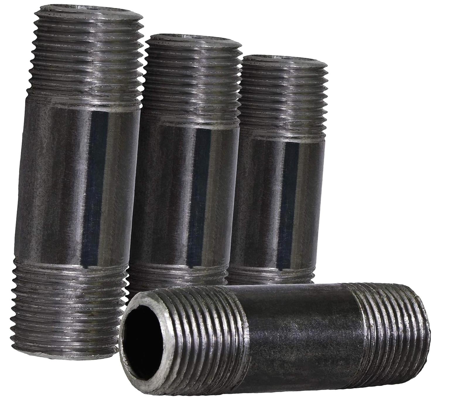 FREEAMG Everflow NPBL3455-4 Steel Nipple Pipe, Threaded Connector ...