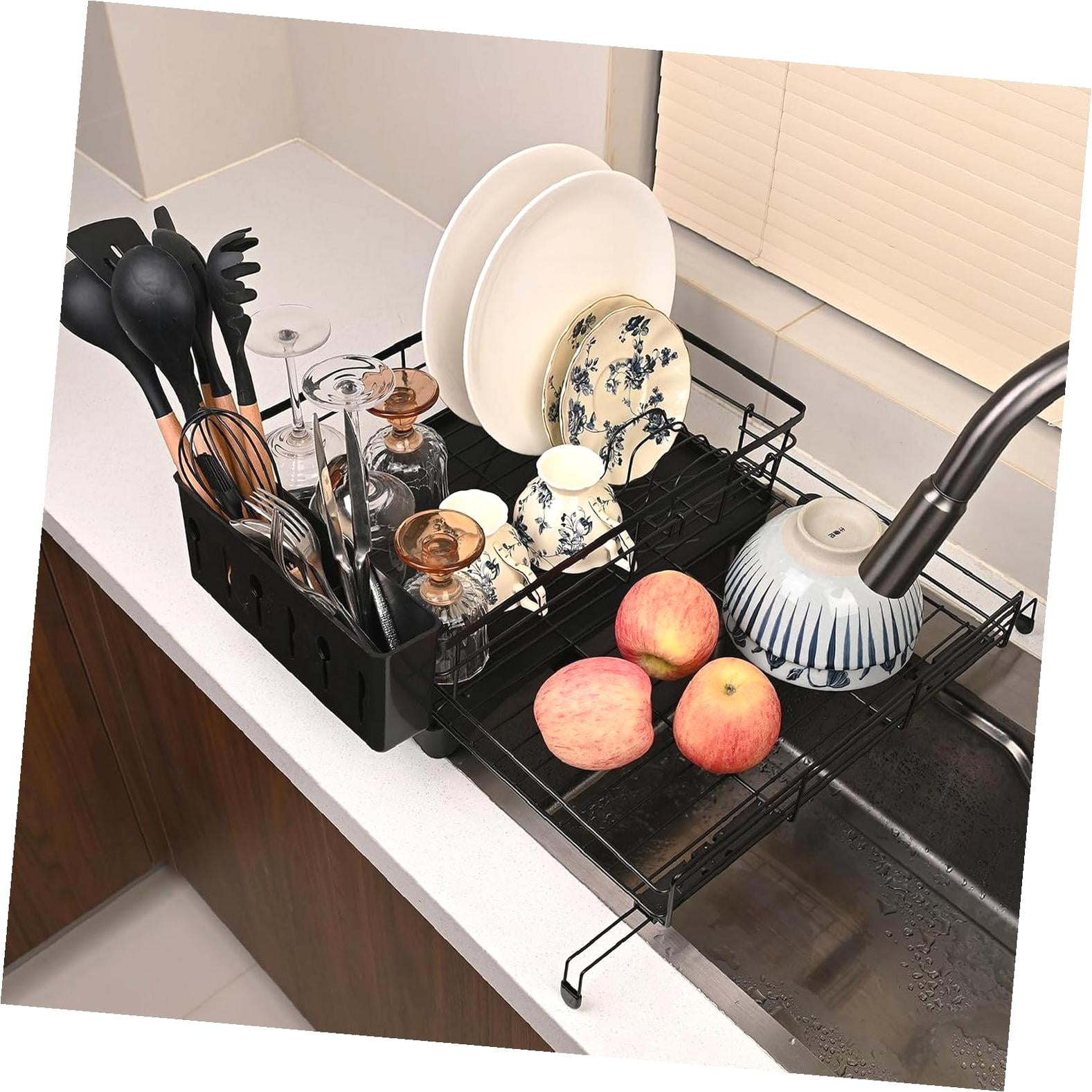 FREEAMG Expandable Over Sink Dish Drying Rack – Foldable Stainless ...