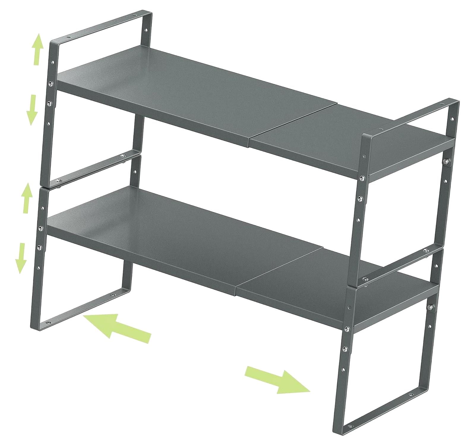 FREEAMG Expandable Stackable Spice Rack Cabinet Shelf Organizer in ...