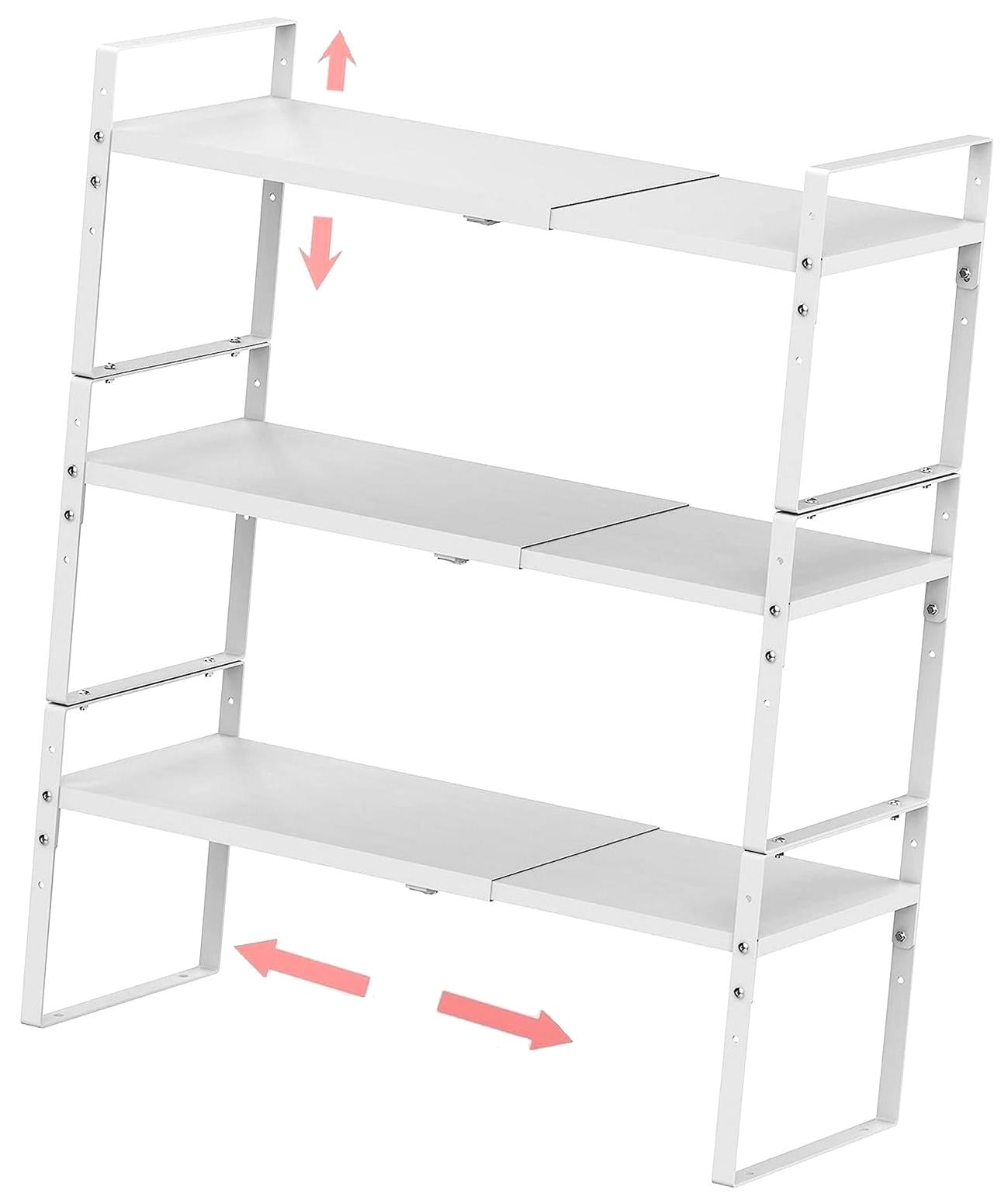 FREEAMG Expandable Stackable Spice Rack Cabinet Shelf Organizer in ...