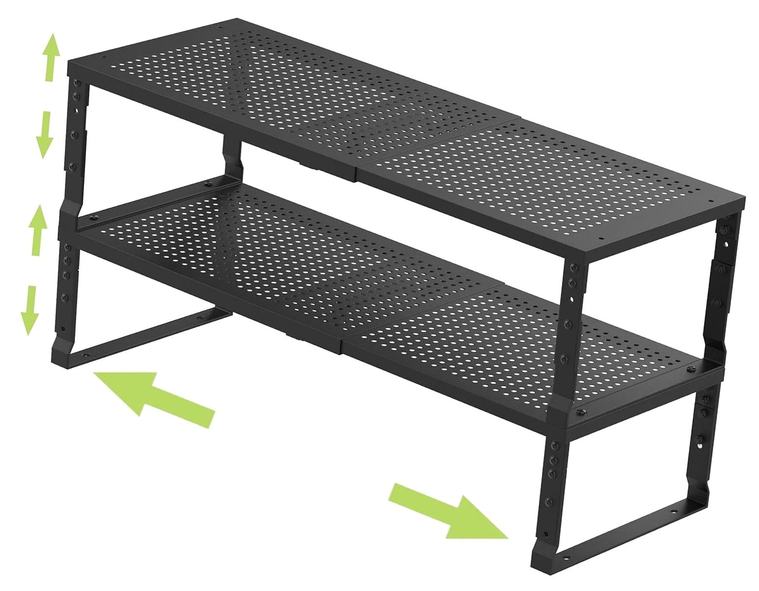 FREEAMG Expandable adjustable stackable kitchen organizer, spice rack ...