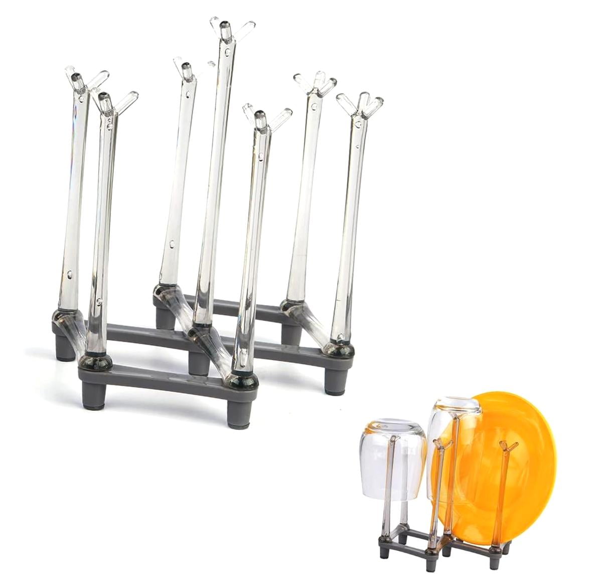 FREEAMG Extendable Cup Drying Stand, Glass Drainer Holder, Bottle ...