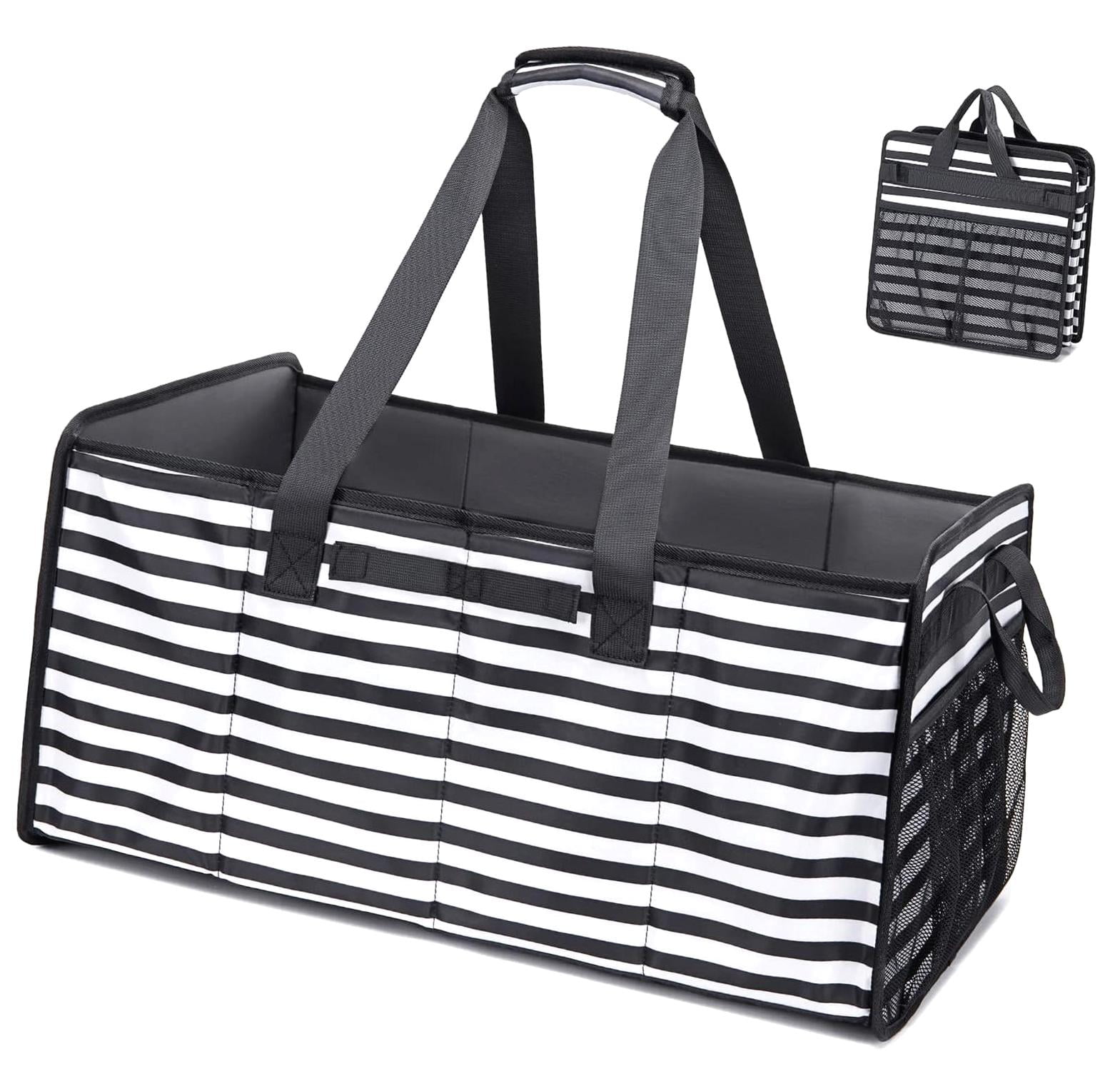 FREEAMG Extra Large Utility Tote Bag with Wire Frame Grocery Bags ...