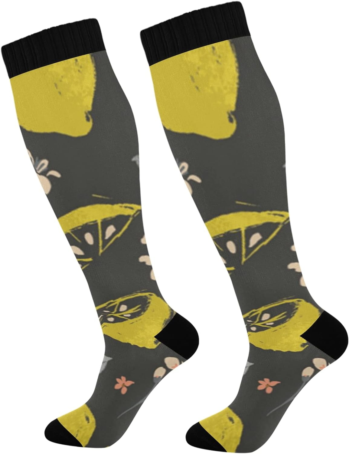 FREEAMG Falling Leaves Compression Socks for Women and Men, 1 Pair ...